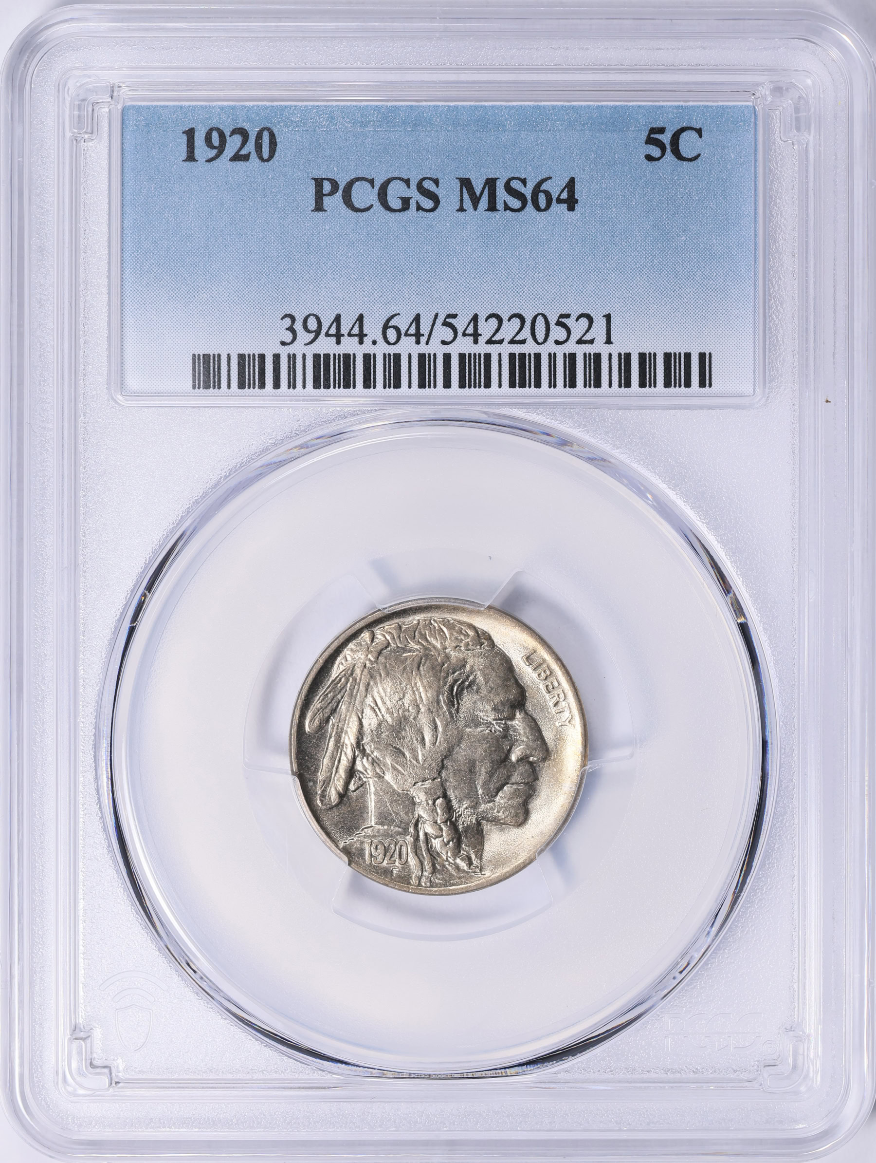 1920 Buffalo Nickel PCGS MS-64 (Item 2058698) | GreatCollections Coin ...