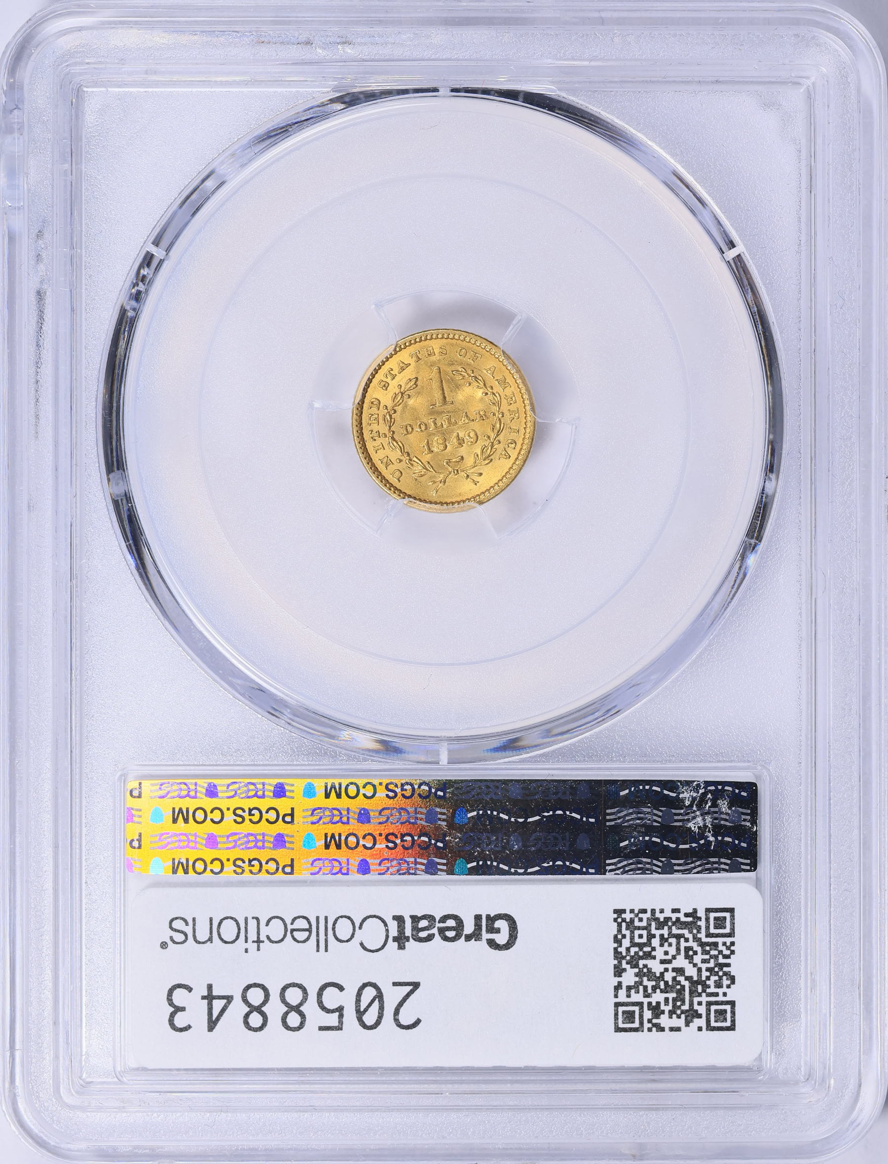 1849 Liberty Gold Dollar Closed Wreath PCGS MS-64 (Item 2058843 ...