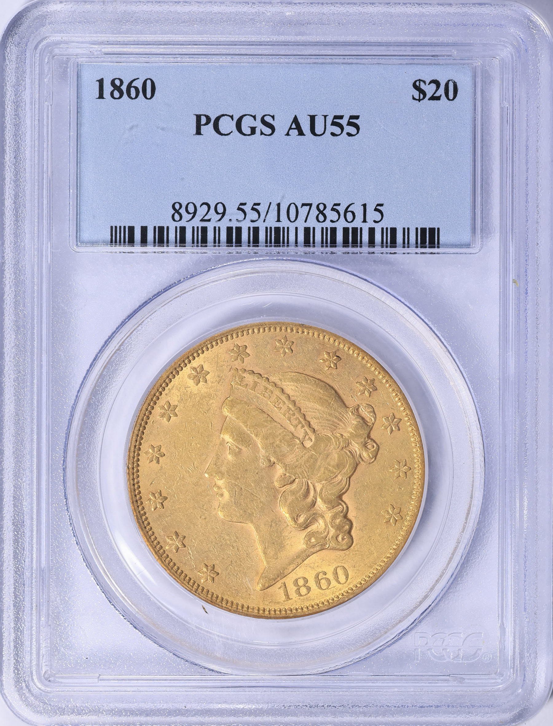 1860 Liberty Gold Double Eagle PCGS AU-55 (Item 2060124 ...