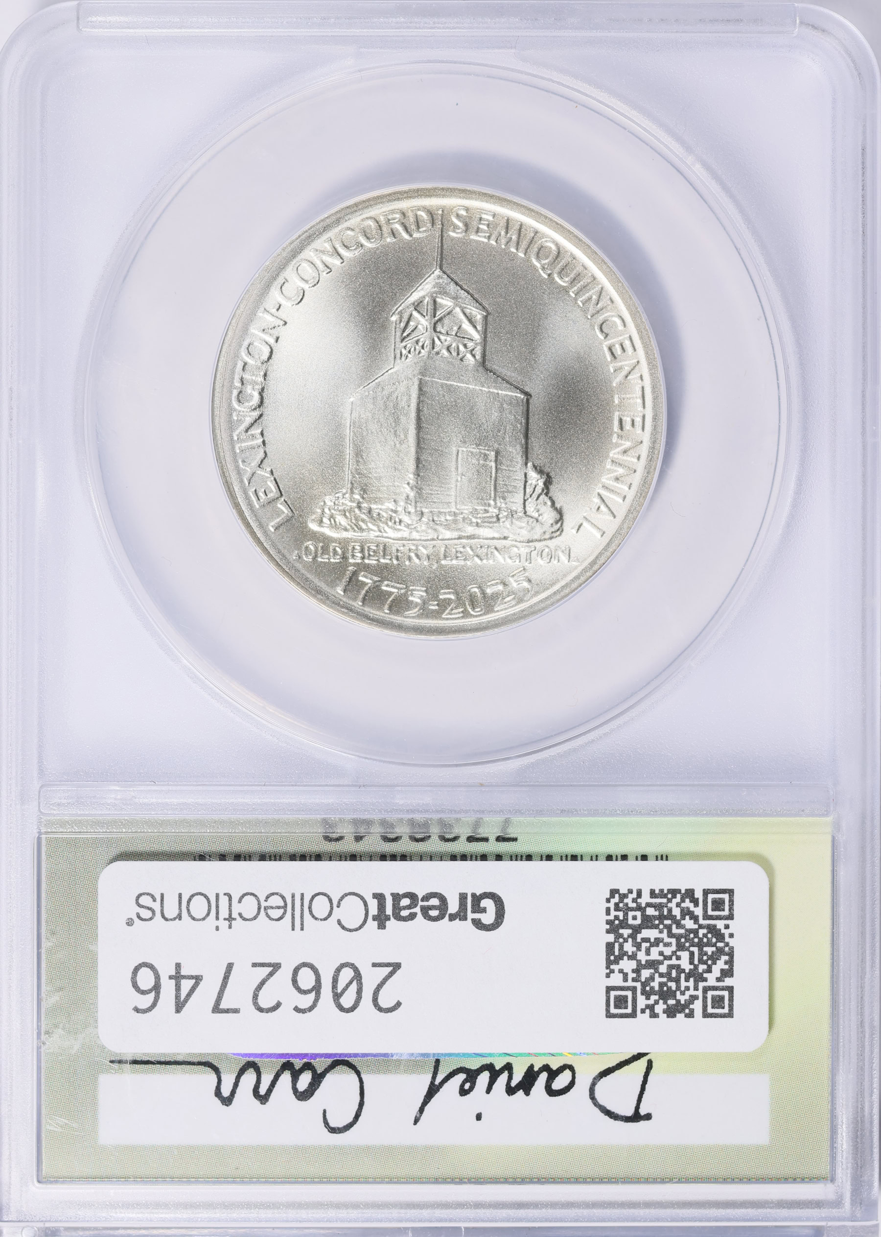 2025 Lexington-Concord Semiquincentennial Silver Half Dollar Daniel ...