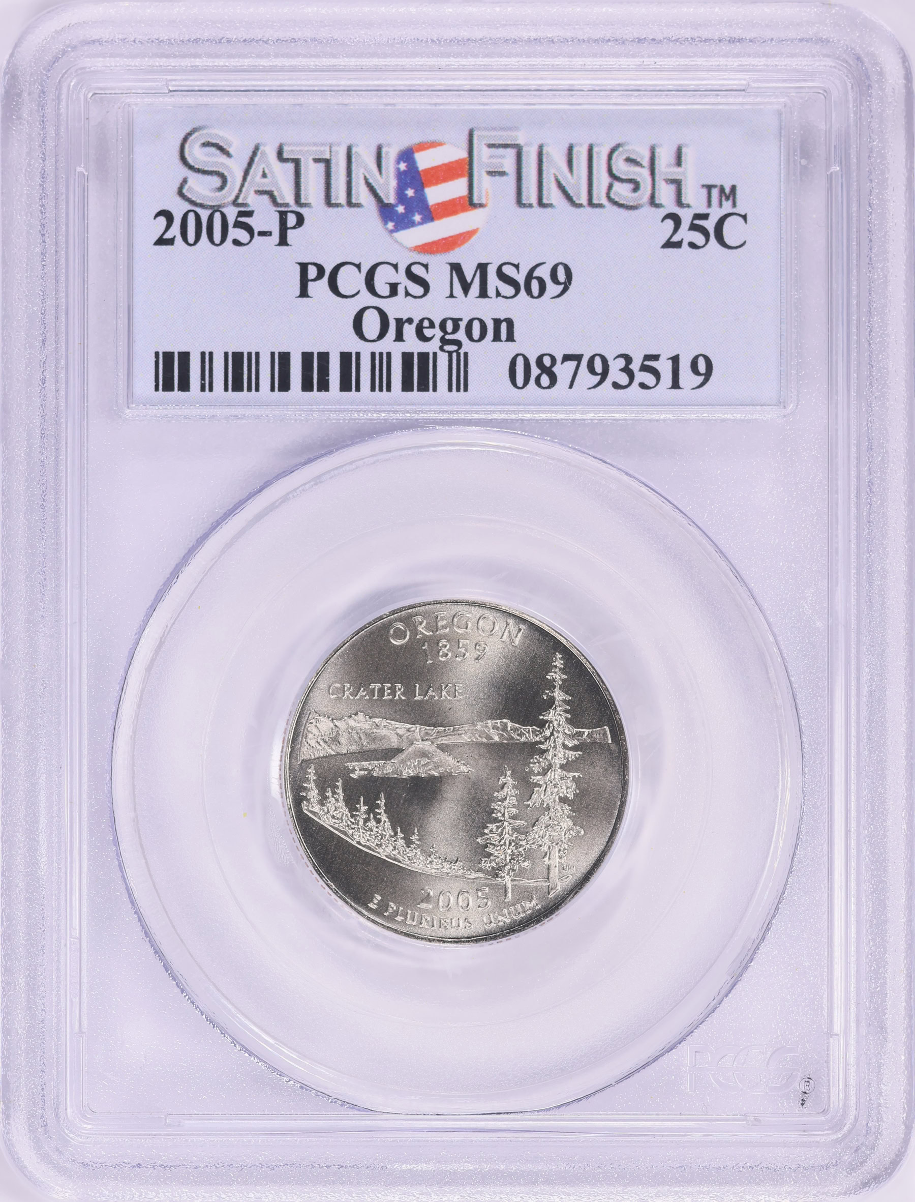 2005-P State Quarter Oregon Satin Finish PCGS MS-69 (Item 2062769 ...