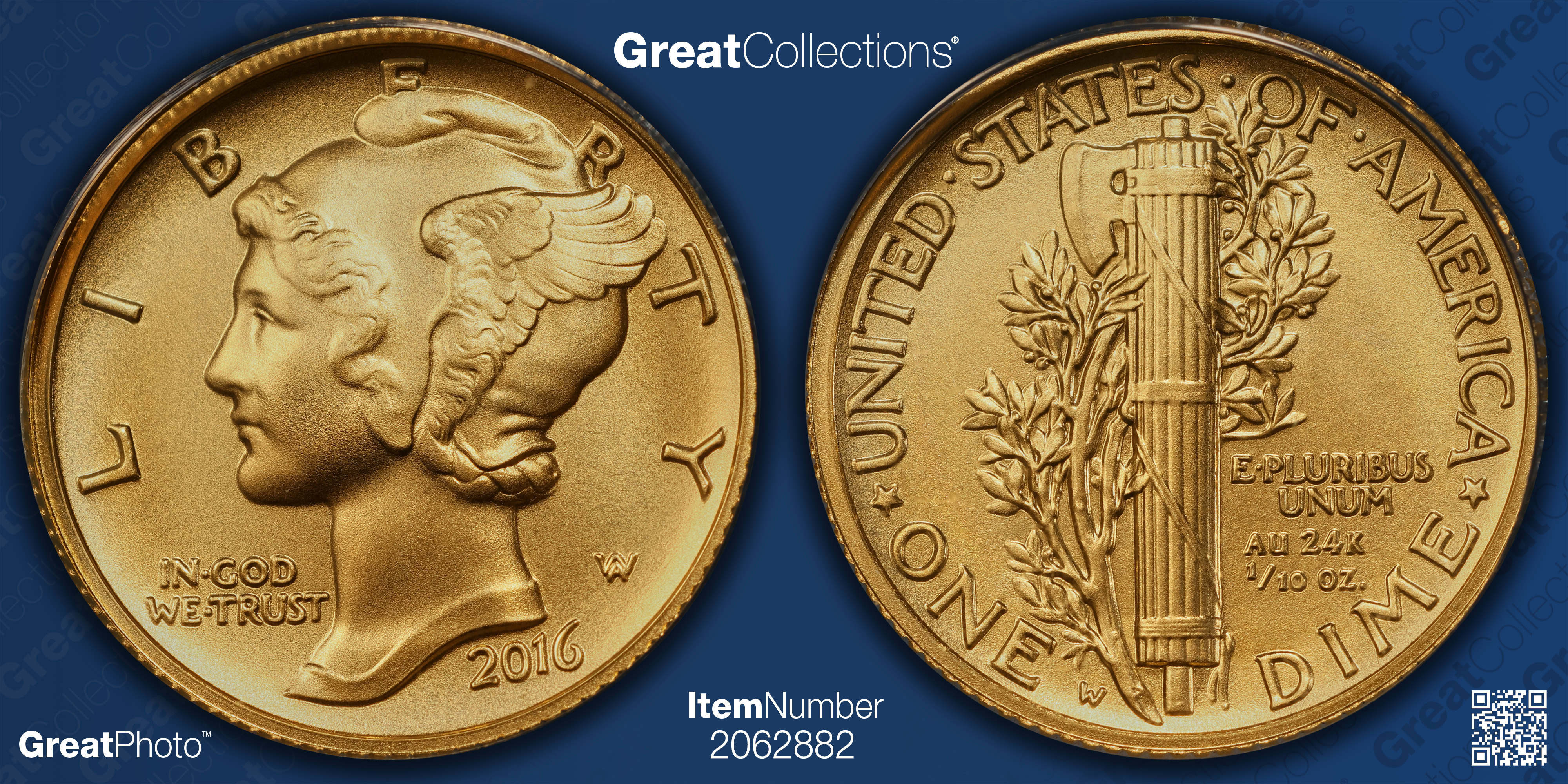 2016-W Mercury Dime 100th Anniversary Gold ANACS SP-70 (Item 2062882 ...