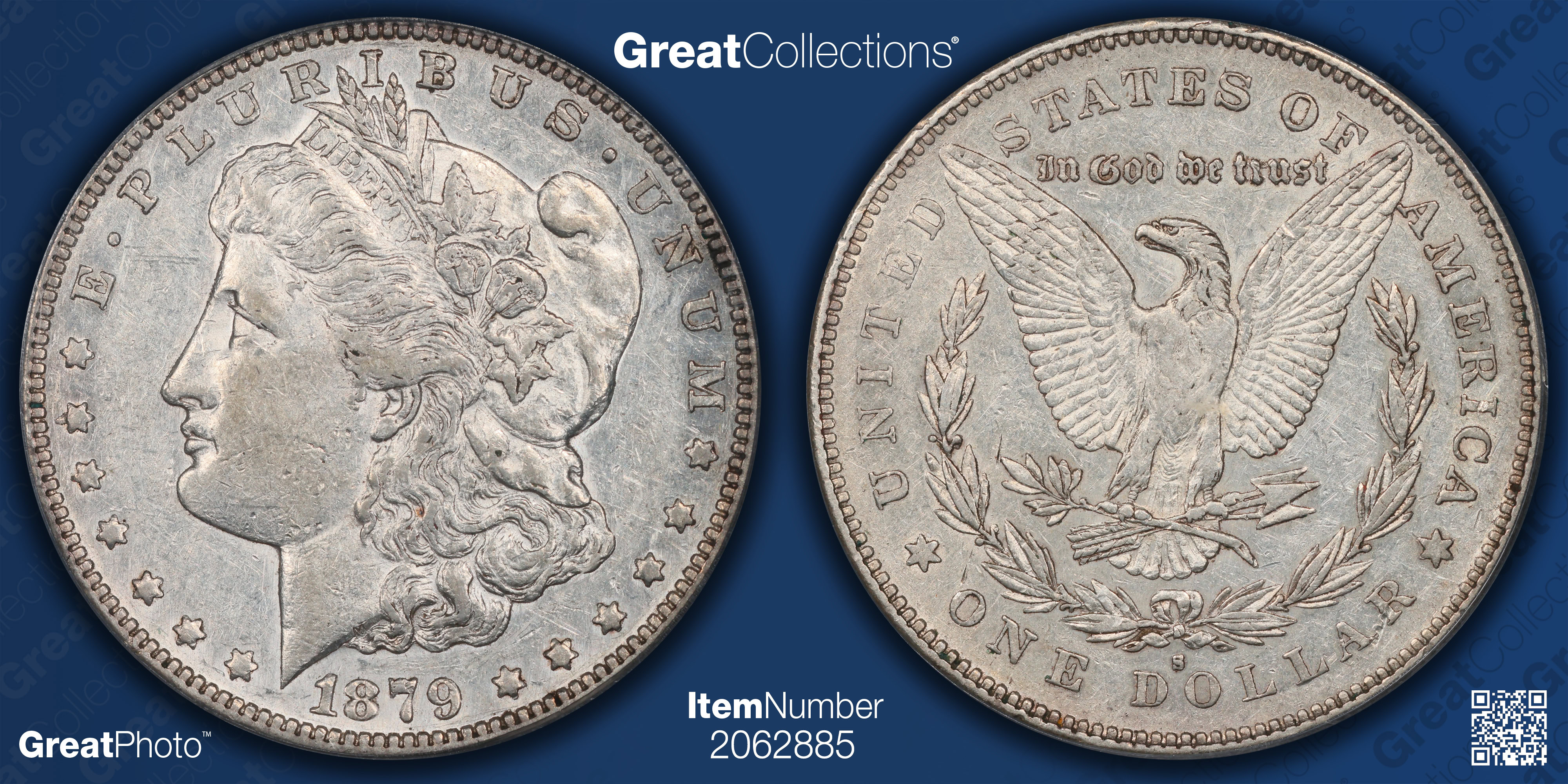 1879-S Morgan Silver Dollar Reverse of 1878 VAM-42 *Top 100* PCGS XF-45 ...