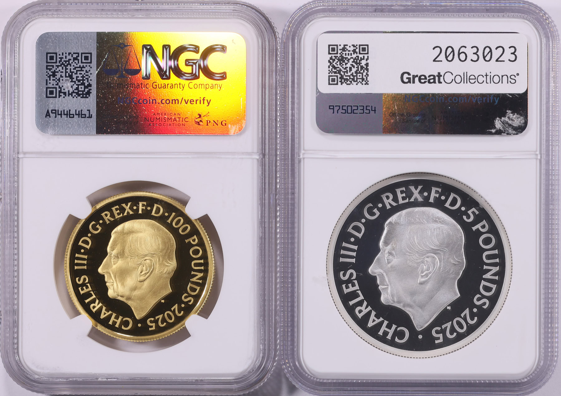 Great Britain 2025 Gold £100 & Silver £5 Battles of Lexington and ...