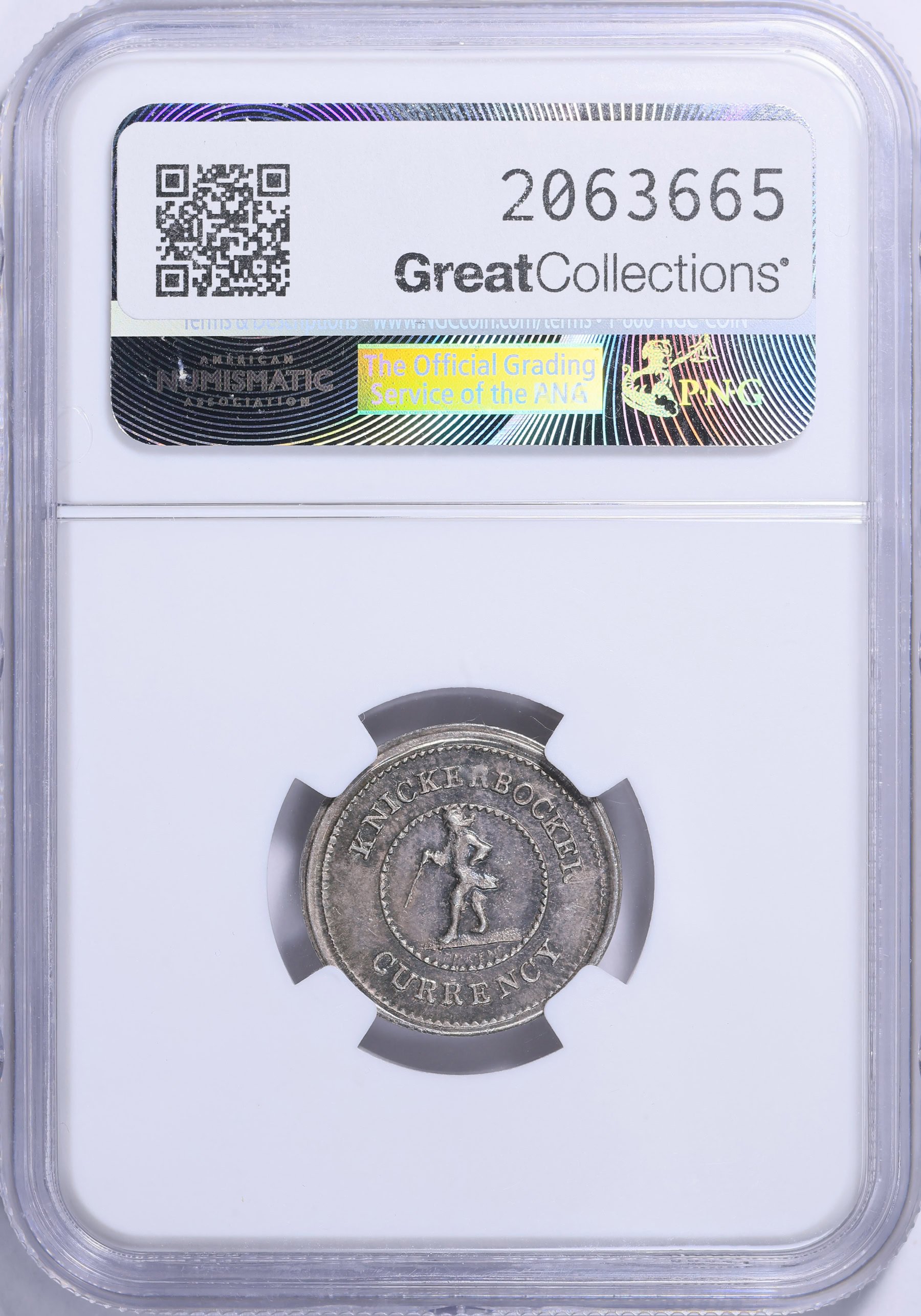 1863 Silver Washington - Knickerbocker Currency Civil War Token F-120 ...