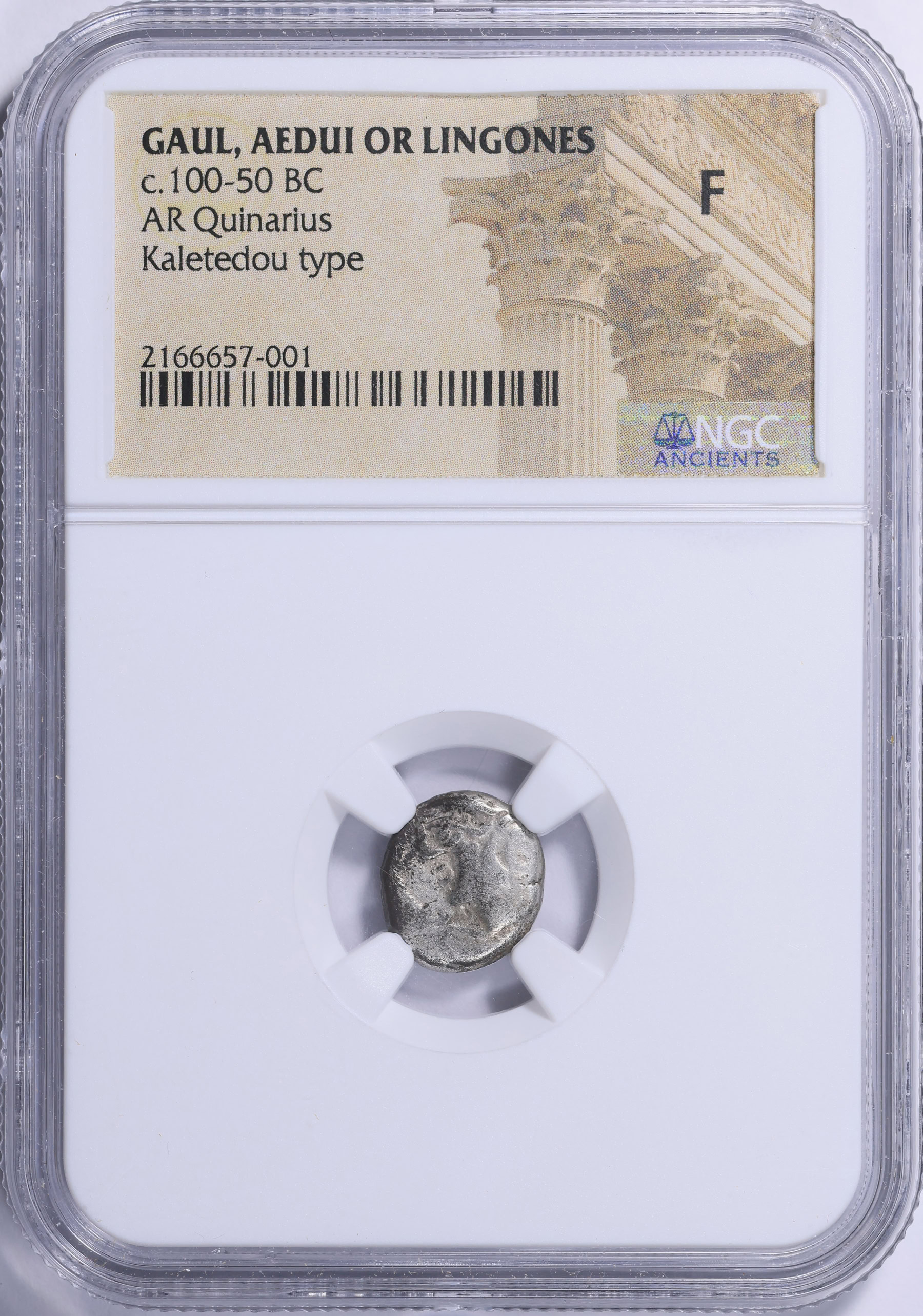 Ancient Gaul, Aedui or Lingones c.100-50 B.C. AR Quinarius NGC F | Cert ...
