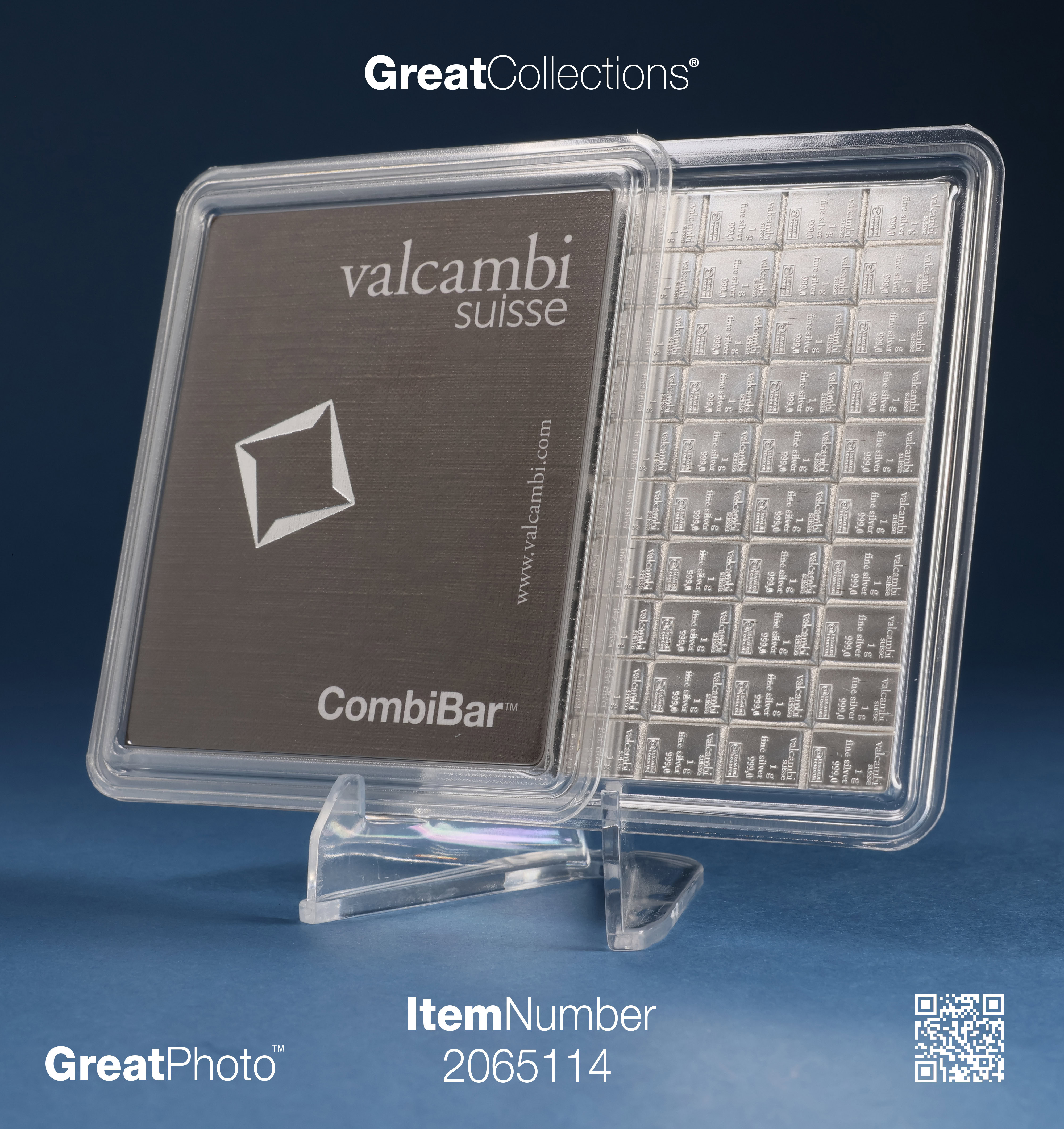 Valcambi Suisse CombiBar 100 Gram Silver (100x1g) With Assay Card (100 ...
