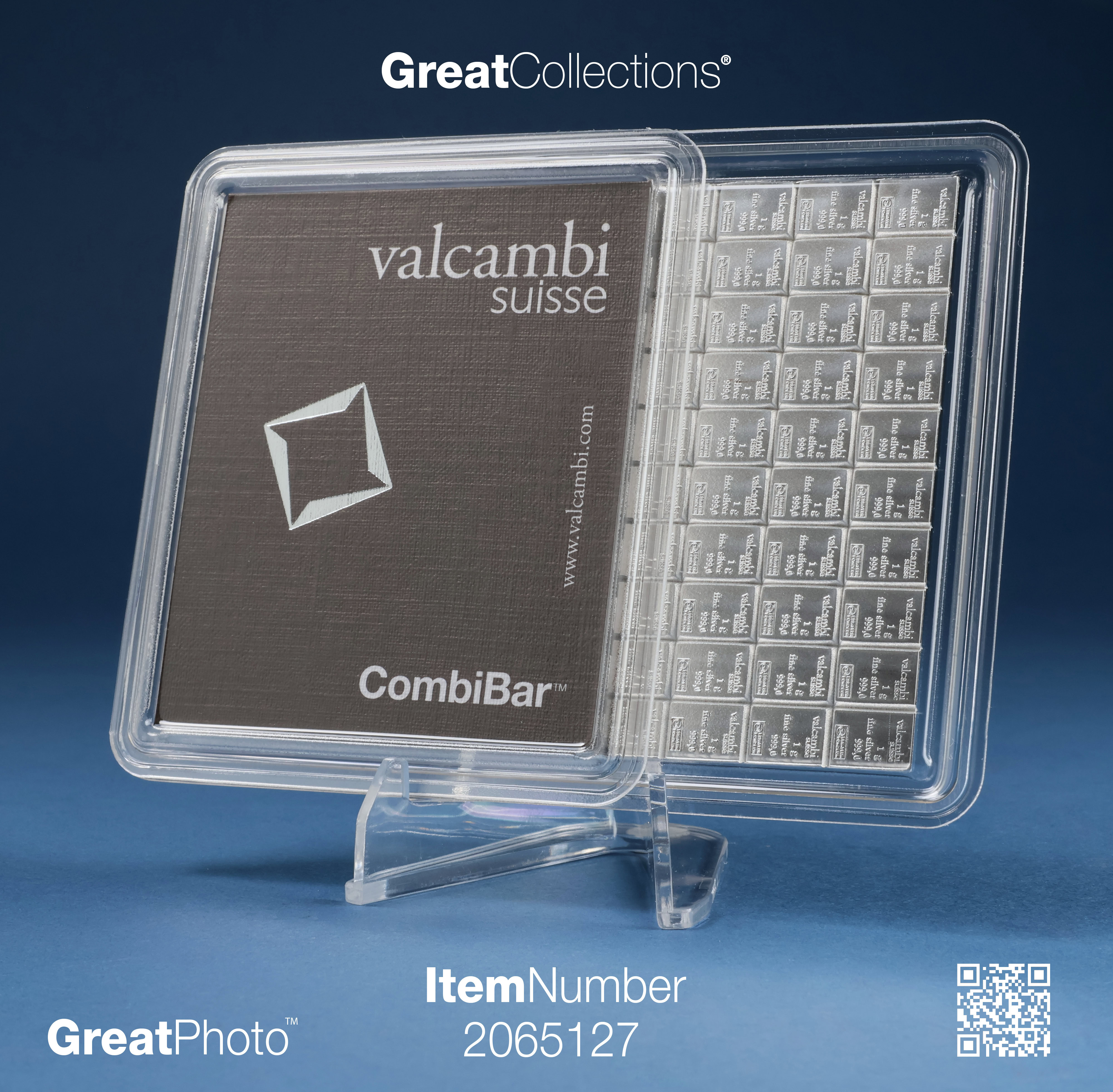 Valcambi Suisse CombiBar 100 Gram Silver (100x1g) With Assay Card (100 ...