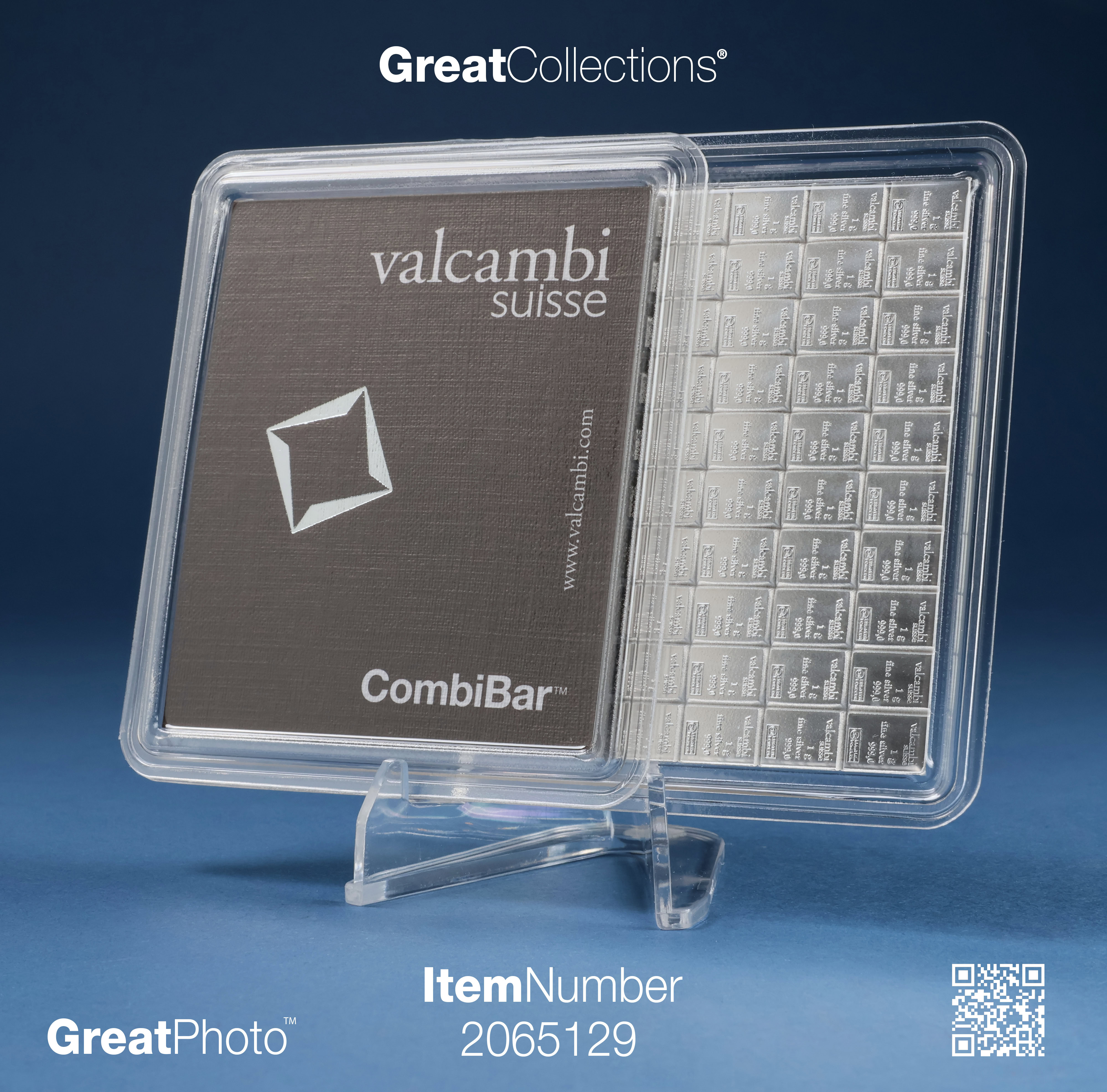Valcambi Suisse CombiBar 100 Gram Silver (100x1g) With Assay Card (100 ...