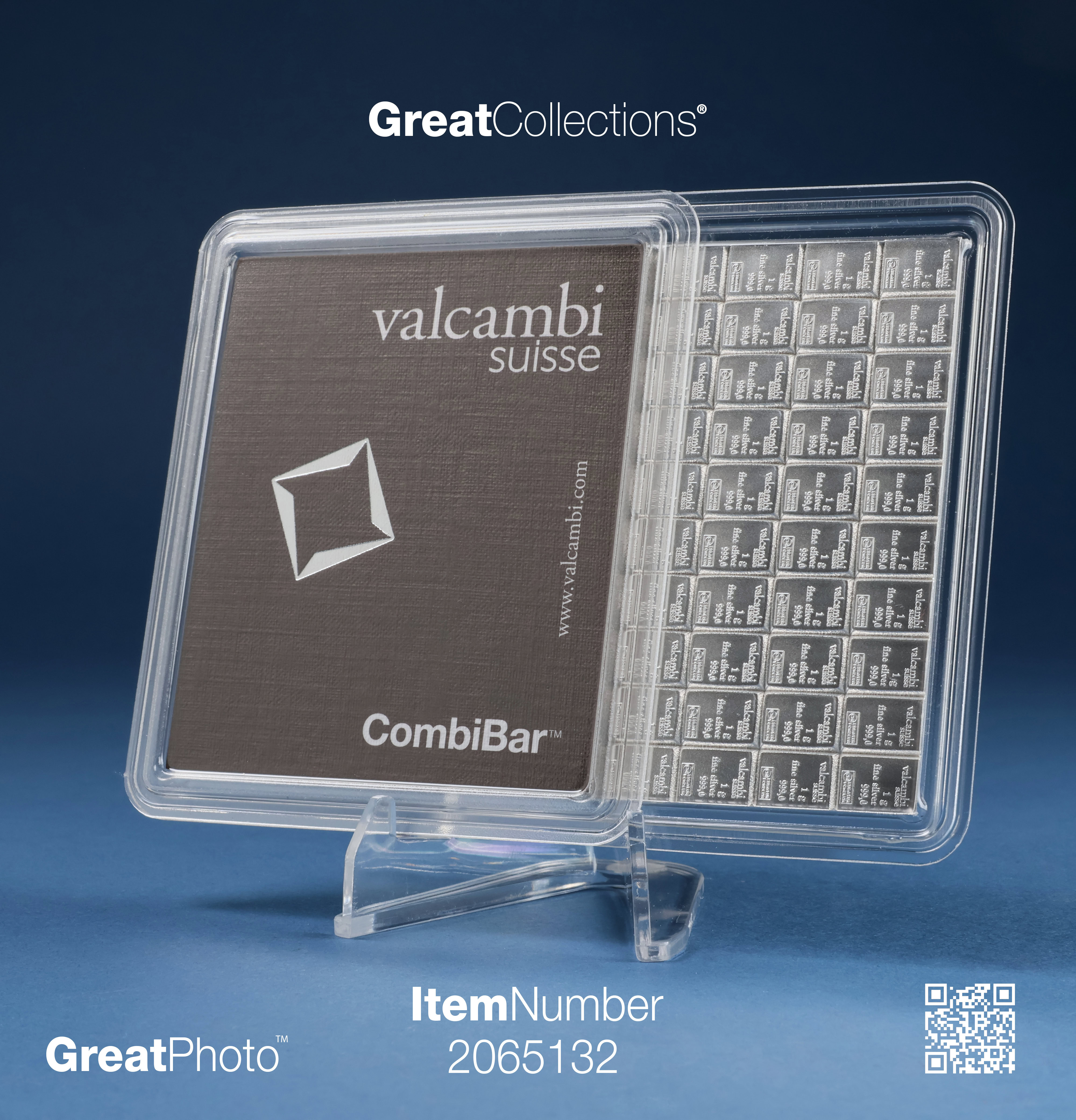 Valcambi Suisse CombiBar 100 Gram Silver (100x1g) With Assay Card (100 ...