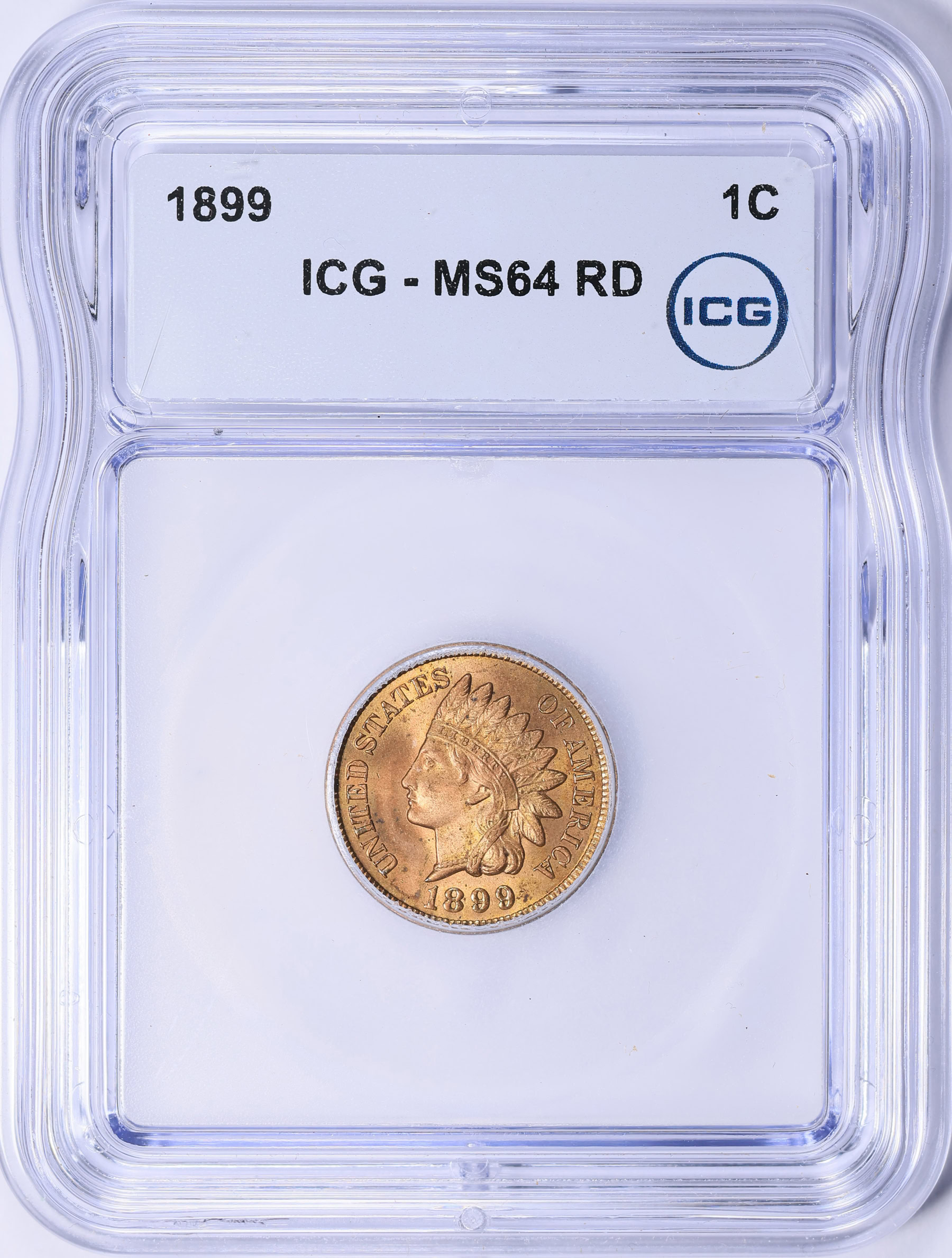 1899 Indian Cent ICG MS-64 RD (Item 2065142) | GreatCollections Coin ...