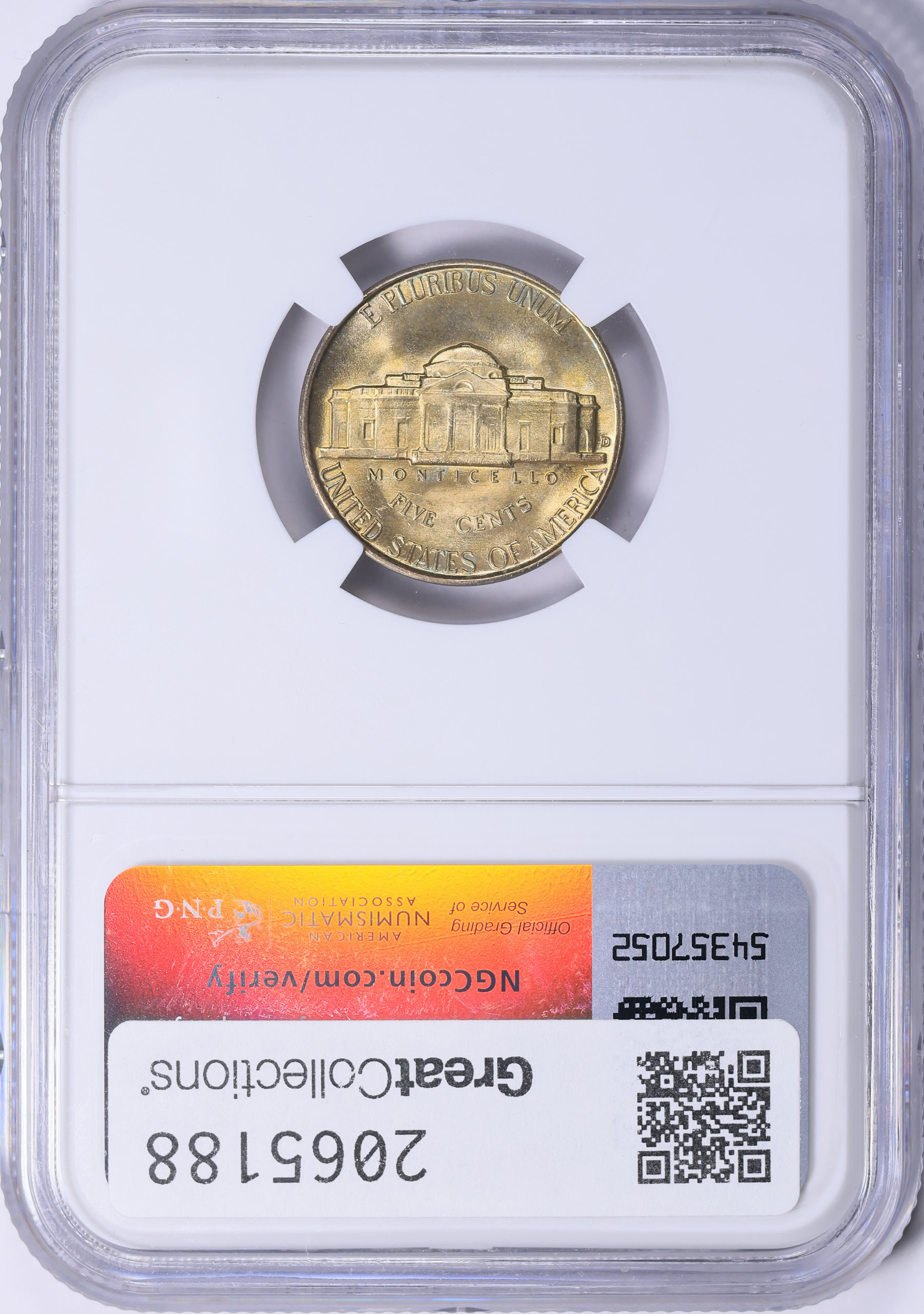 1942-D Jefferson Nickel NGC MS-66 FS (Item 2065188) | GreatCollections ...