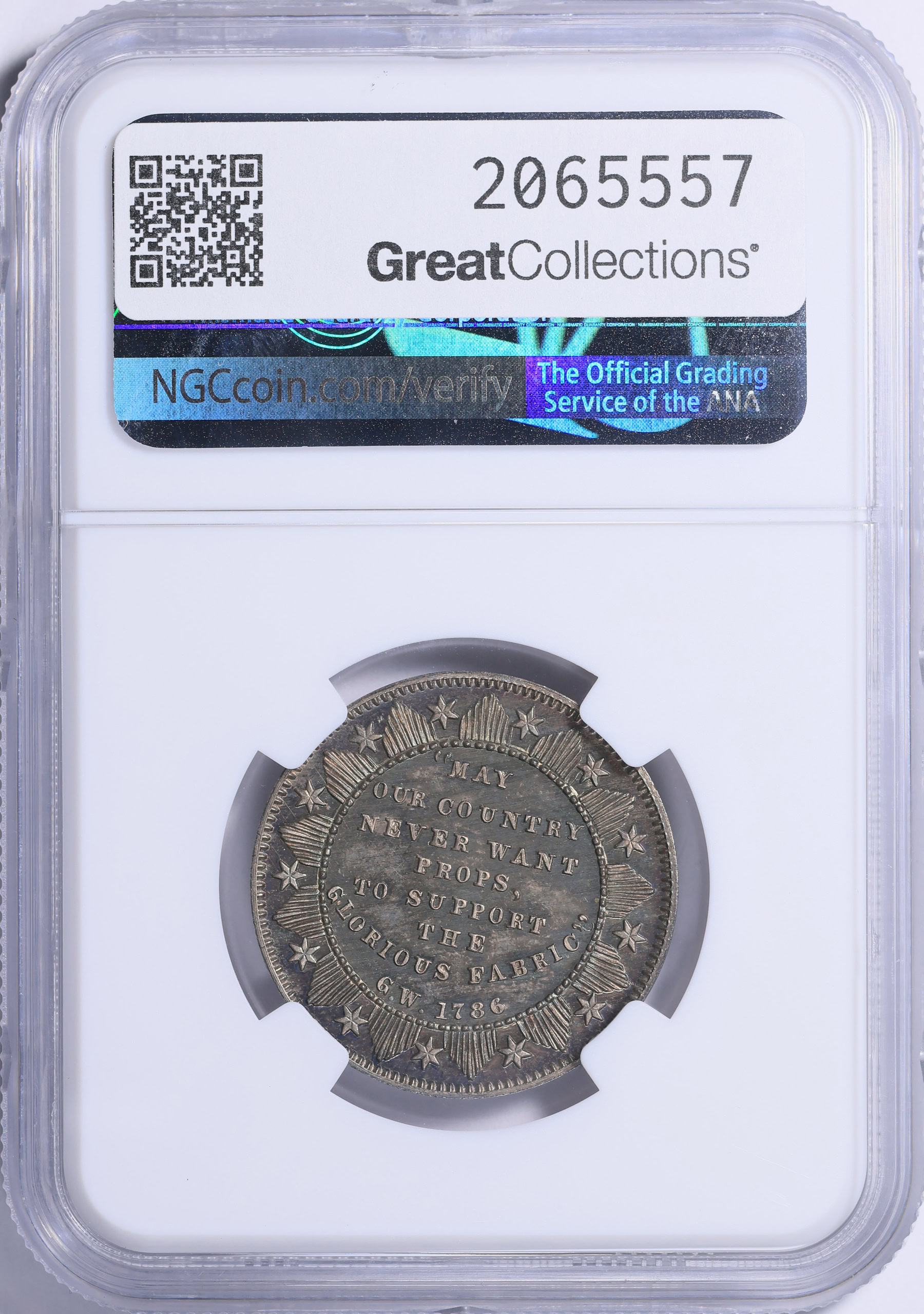 ND (c.1862) Silver 28mm Washington - May Our Country Never Want Medal ...