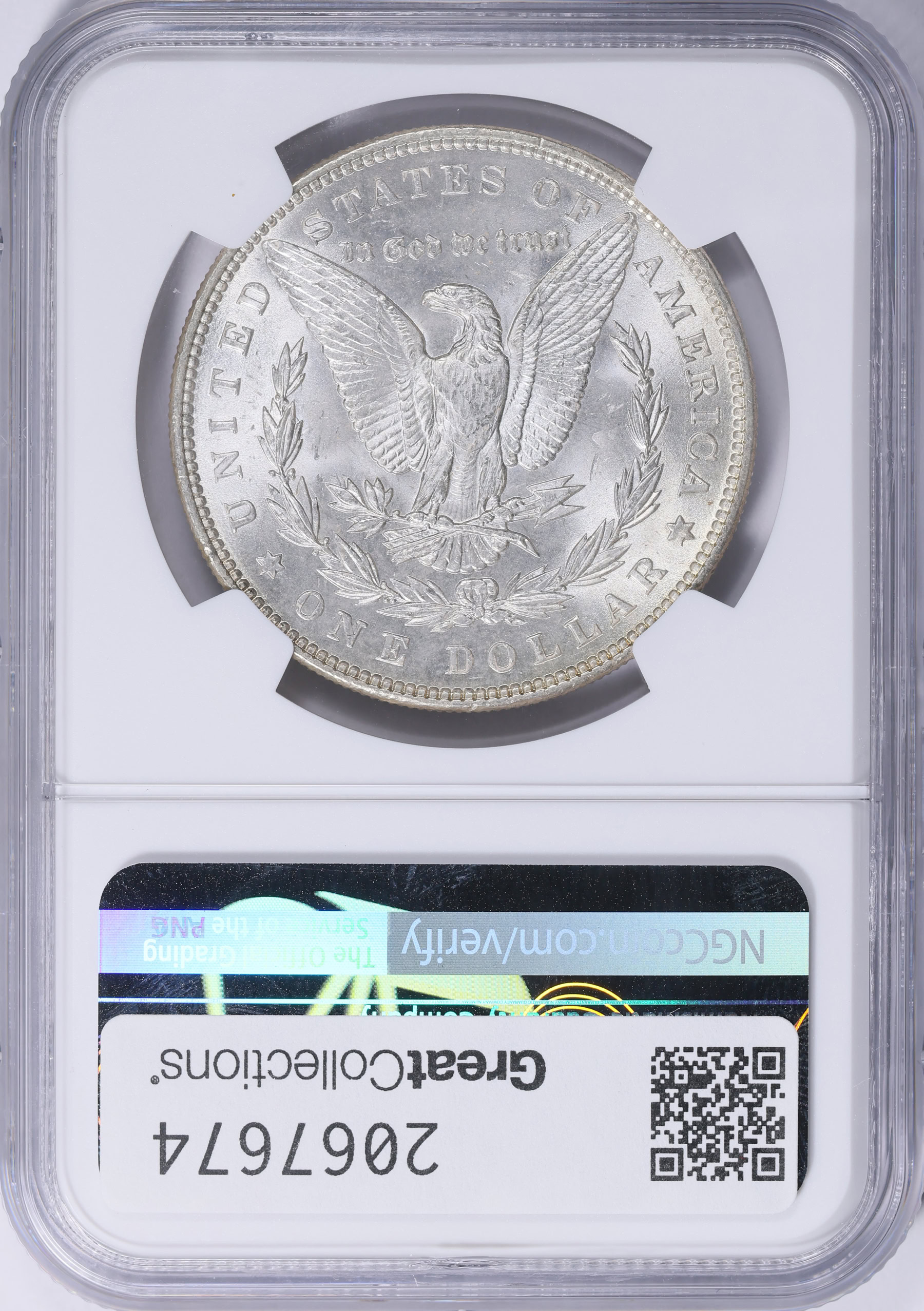 1886 Morgan Silver Dollar NGC MS-62 (Bill Fivaz Signed Label) (Item ...