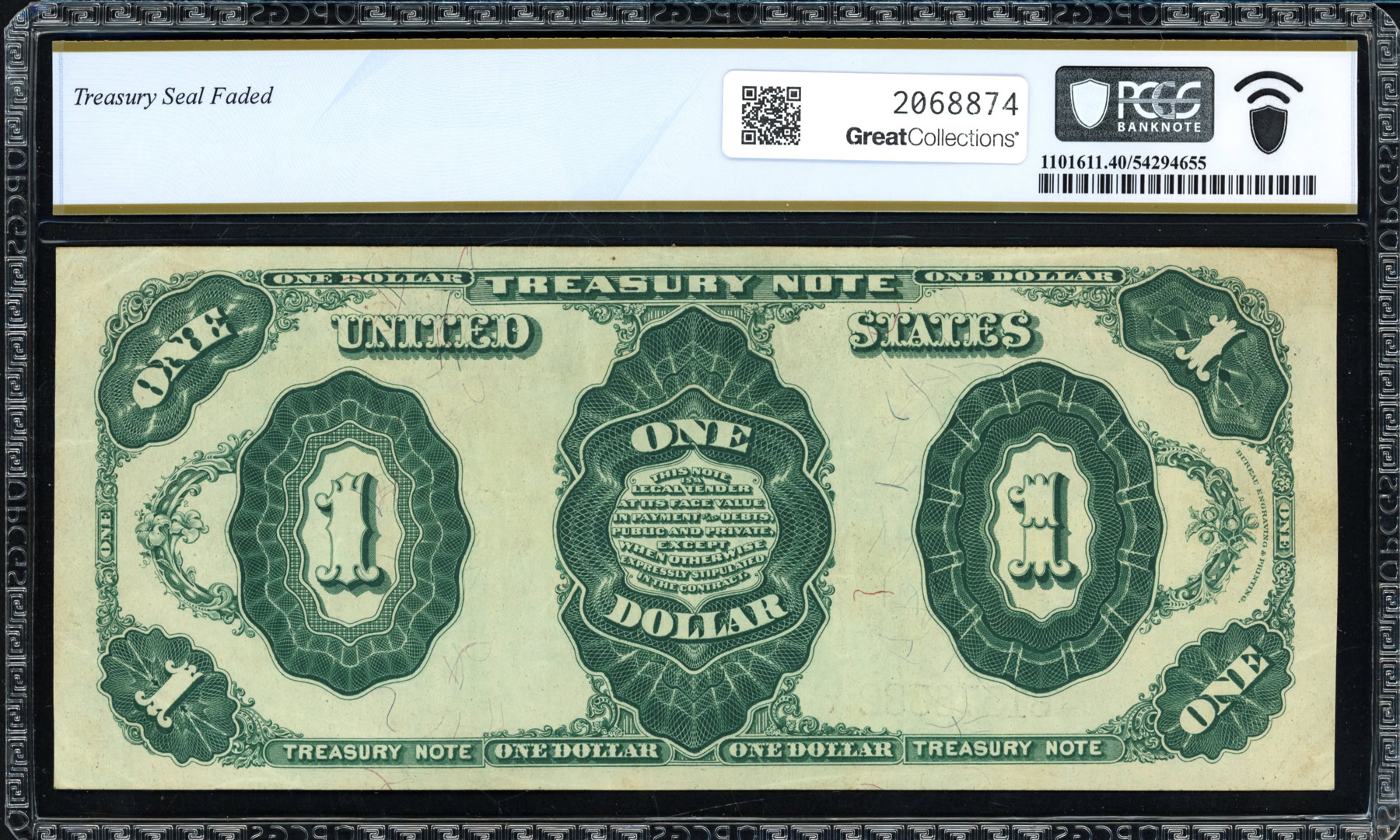 Fr. 350 1891 $1 Treasury Note Rosecrans / Nebeker PCGS Banknote ...