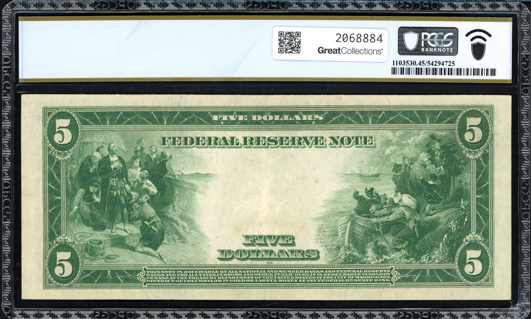 Fr. 875a 1914 $5 St. Louis Federal Reserve Note White / Mellon PCGS ...