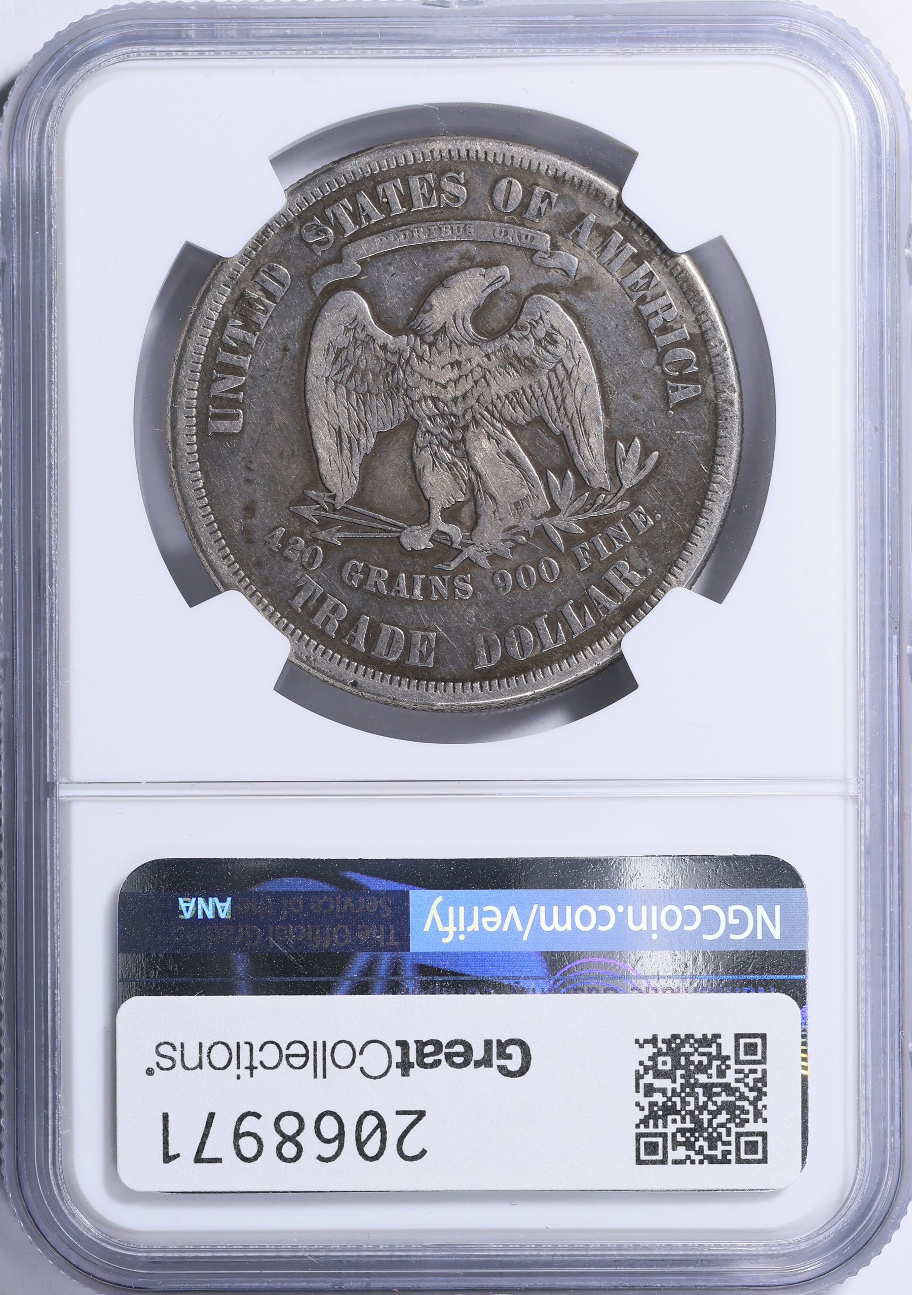 1875-S Trade Silver Dollar NGC F-15 (Item 2068971) | GreatCollections ...