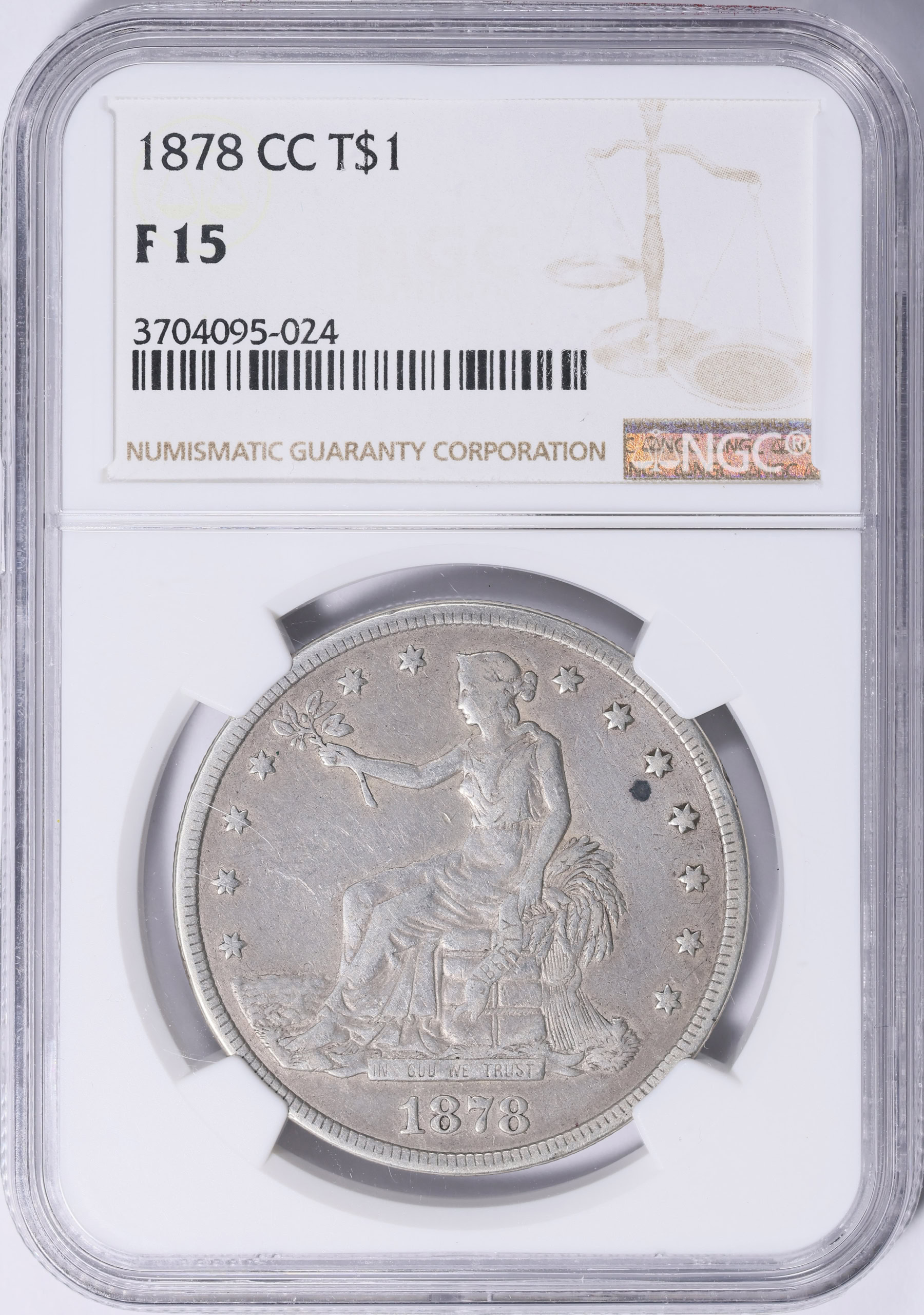 1878-CC Trade Silver Dollar NGC F-15 (Item 2069501) | GreatCollections ...