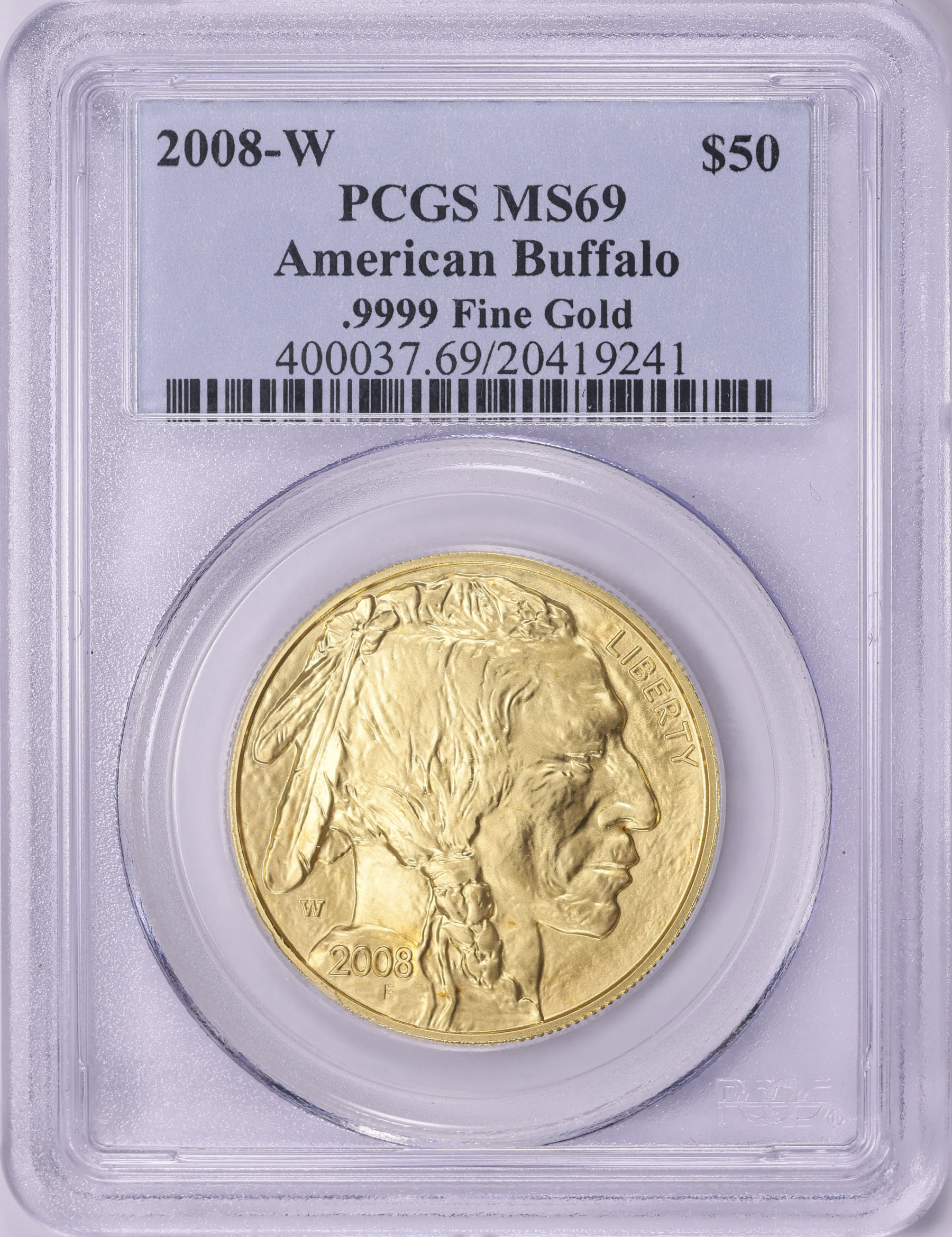 2008-W $50 One-Ounce Gold American Buffalo Burnished PCGS MS-69 (Item ...