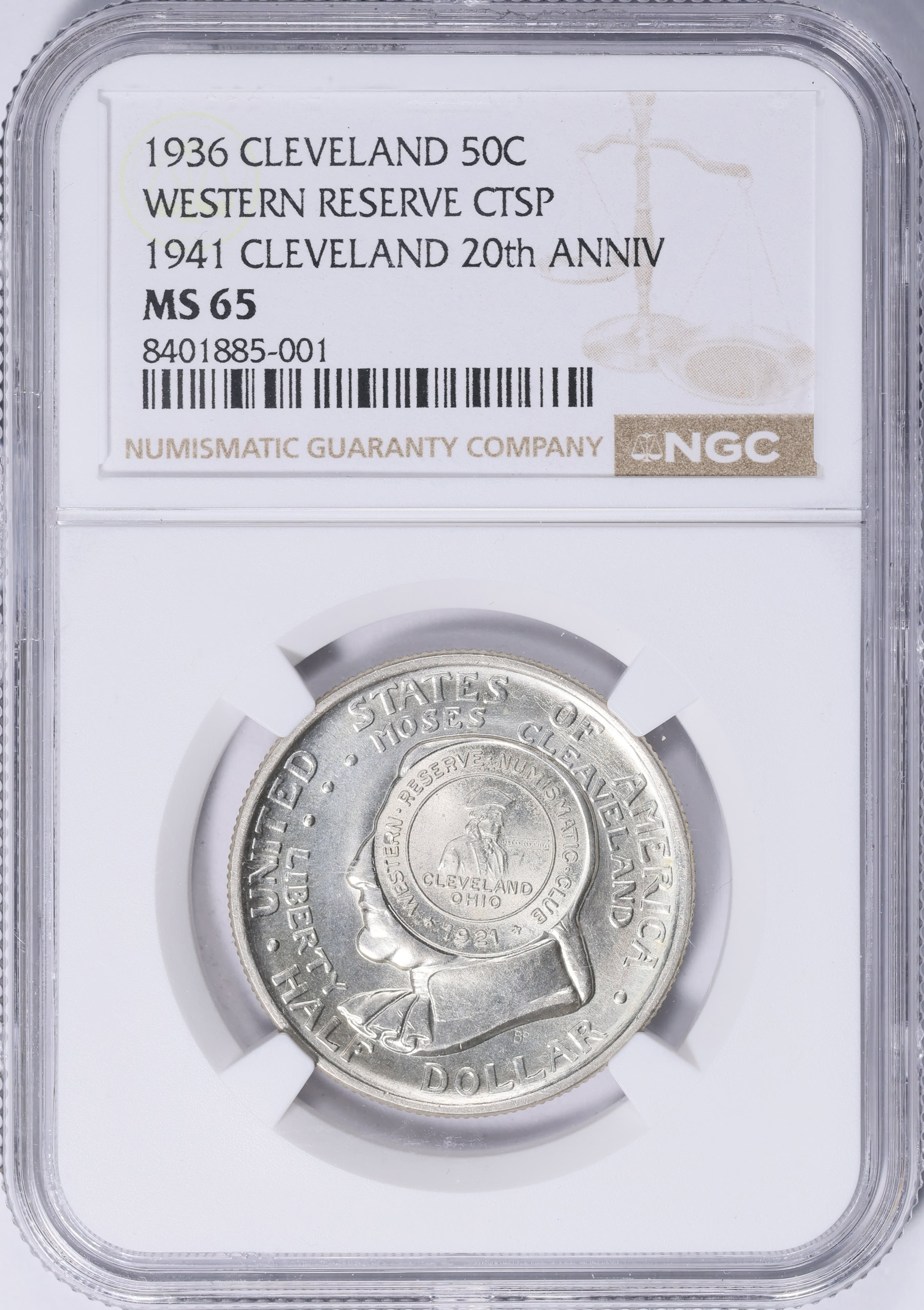 1941 Colonial Western Reserve Numismatic Club 20th Anniversary ...