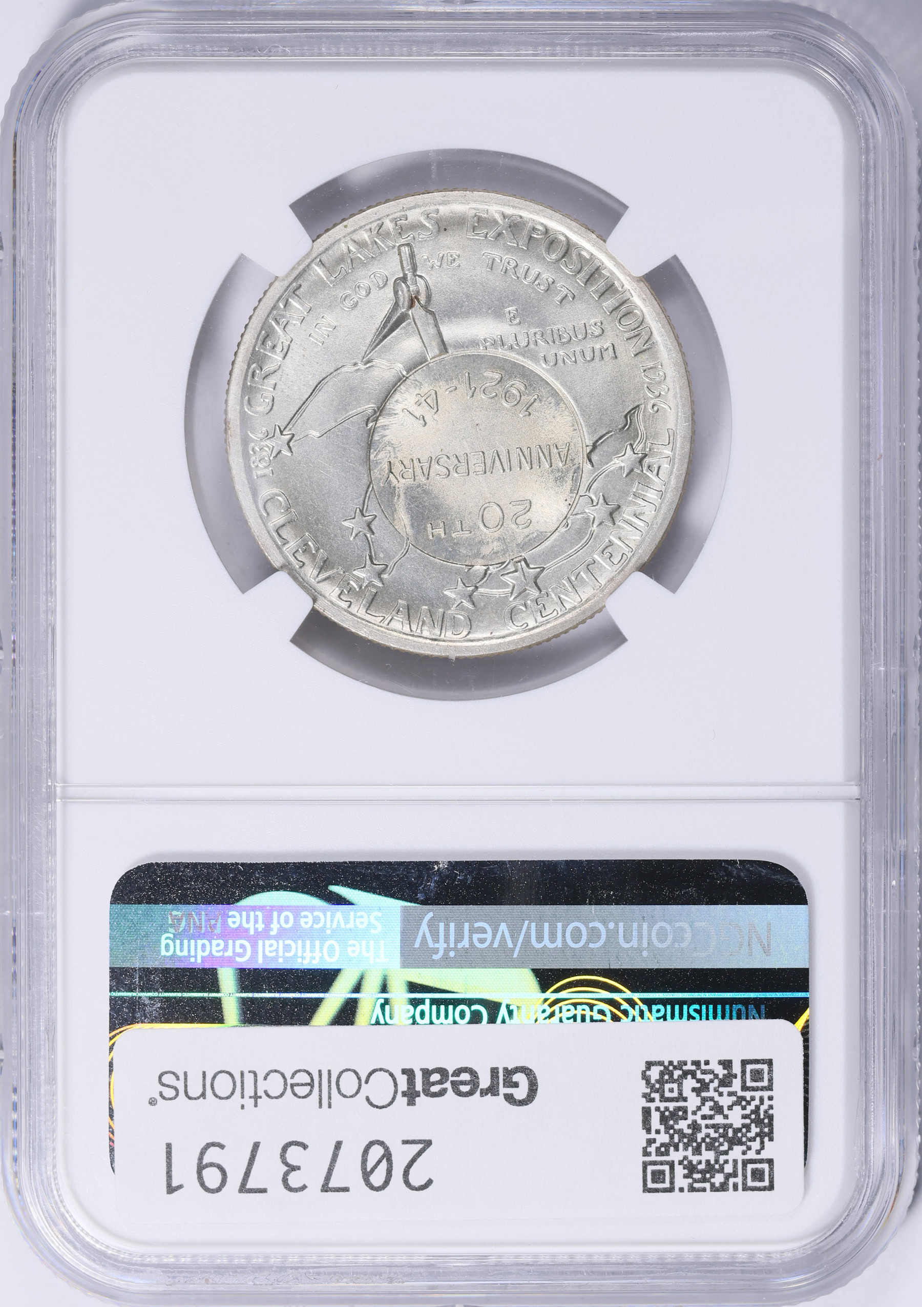 1941 Colonial Western Reserve Numismatic Club 20th Anniversary ...