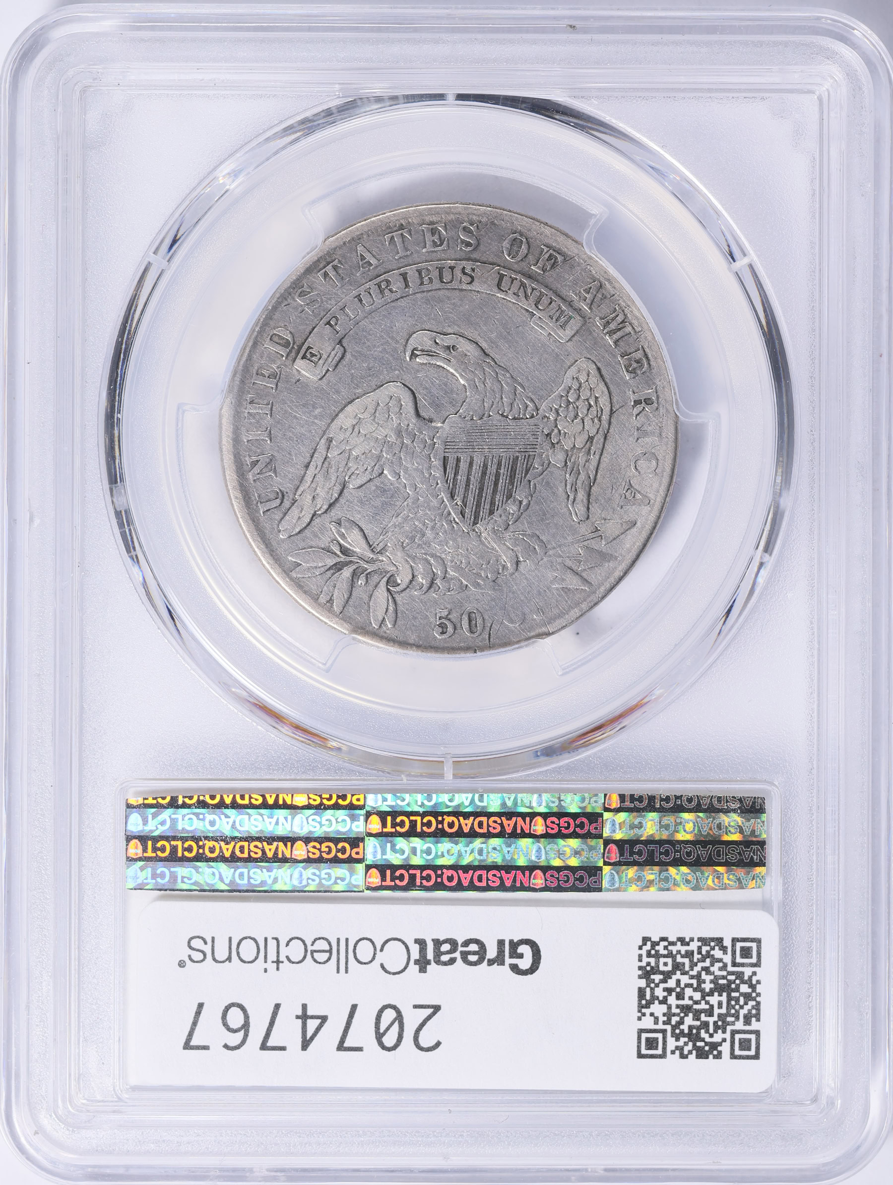 1836 Capped Bust Half Dollar Bar Dot, Lettered Edge Overton 121 PCGS ...