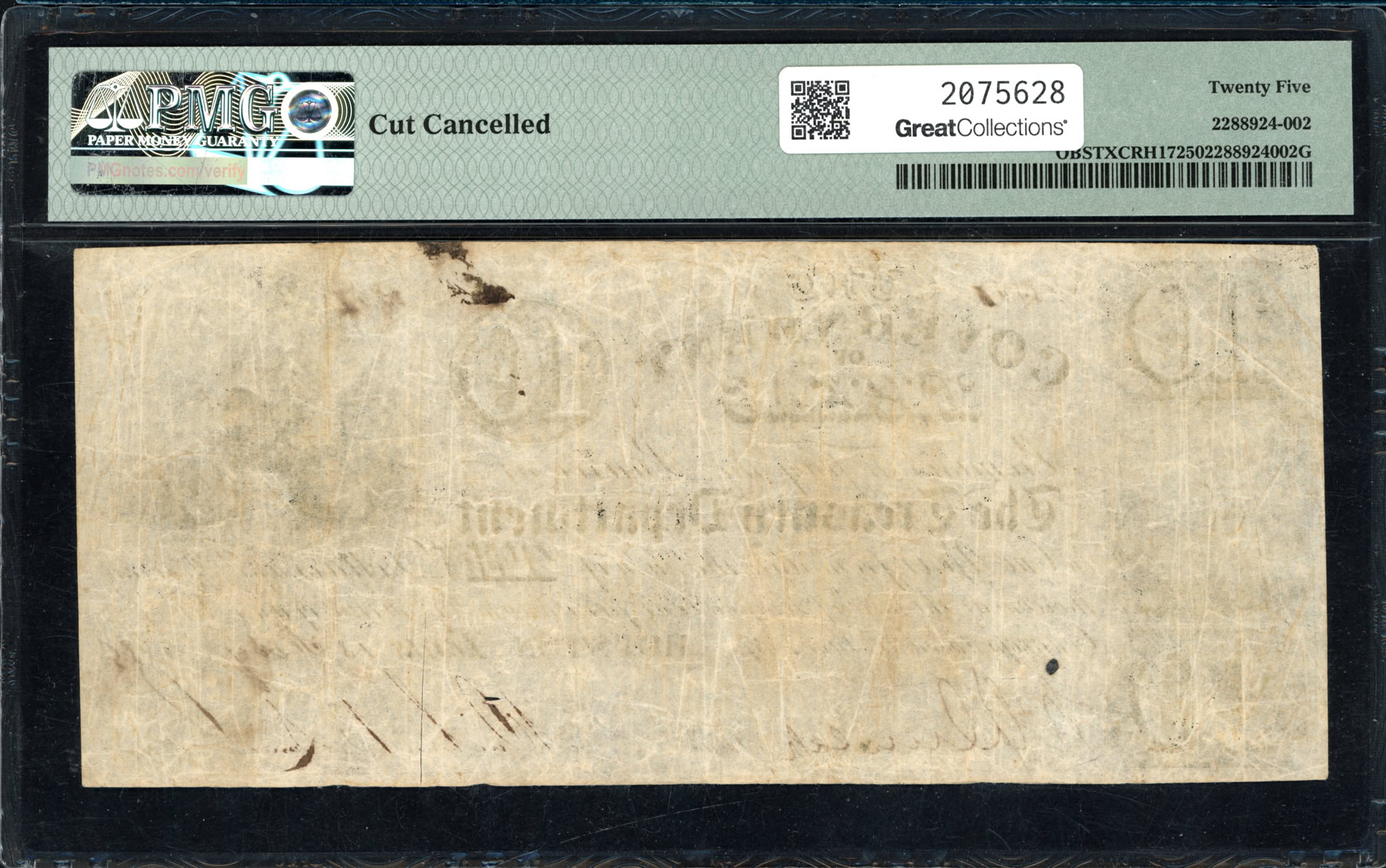 Jul. 13, 1839 Houston, Texas Government of Texas $10 Note PMG Very Fine ...