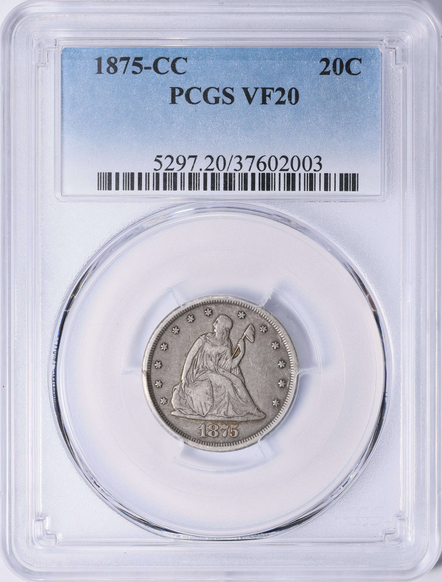 1875-CC Twenty-Cent Piece PCGS VF-20 (Item 2075851) | GreatCollections ...