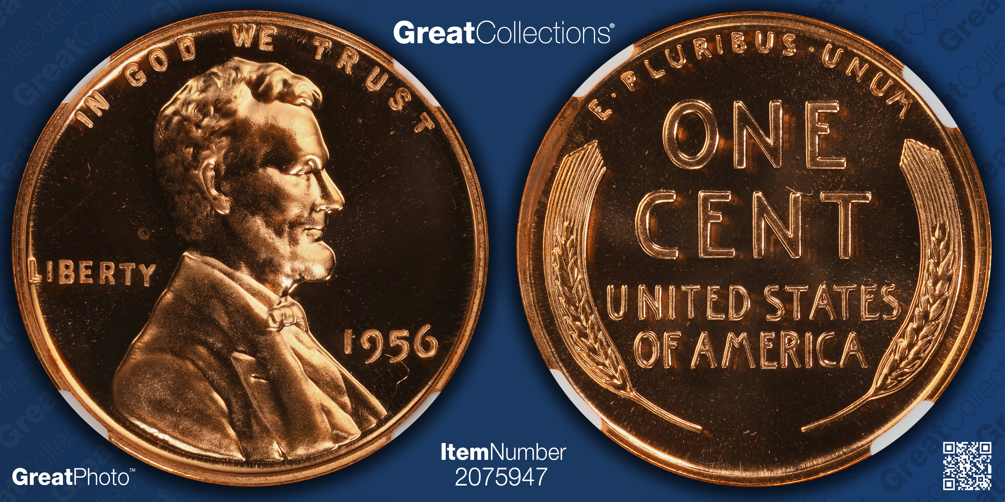 1956 Lincoln Cent NGC Proof-67 RD CAMEO (Item 2075947 ...