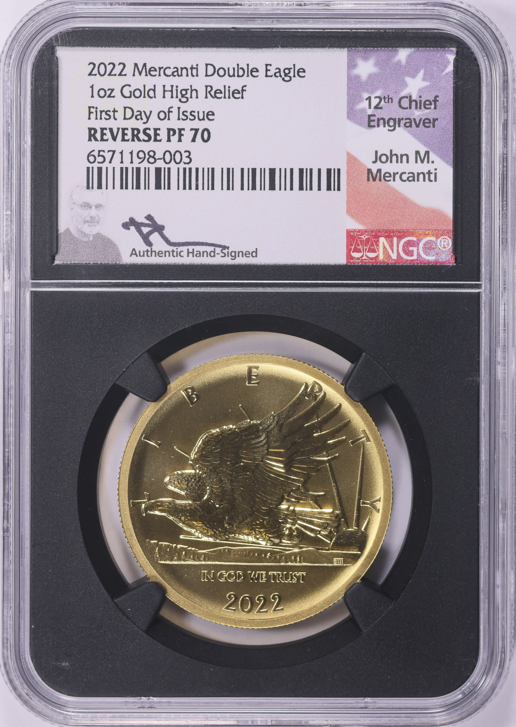 2022 Gold 1oz Saint-Gaudens Double Eagle High Relief Private Issue NPF ...