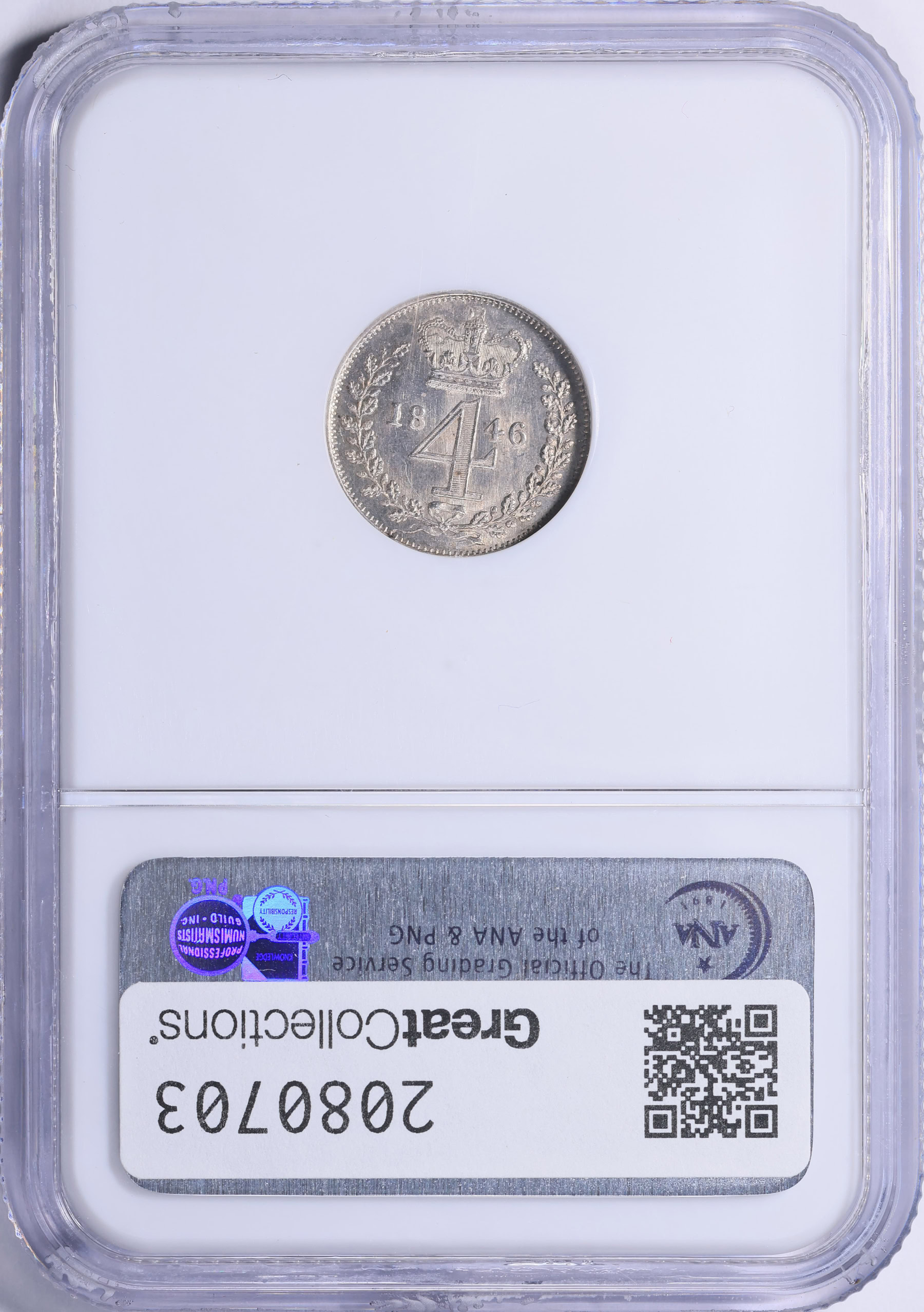 Great Britain 1846 Silver Maundy 4 Pence KM-732 NGC MS-63 (Item 2080703 ...