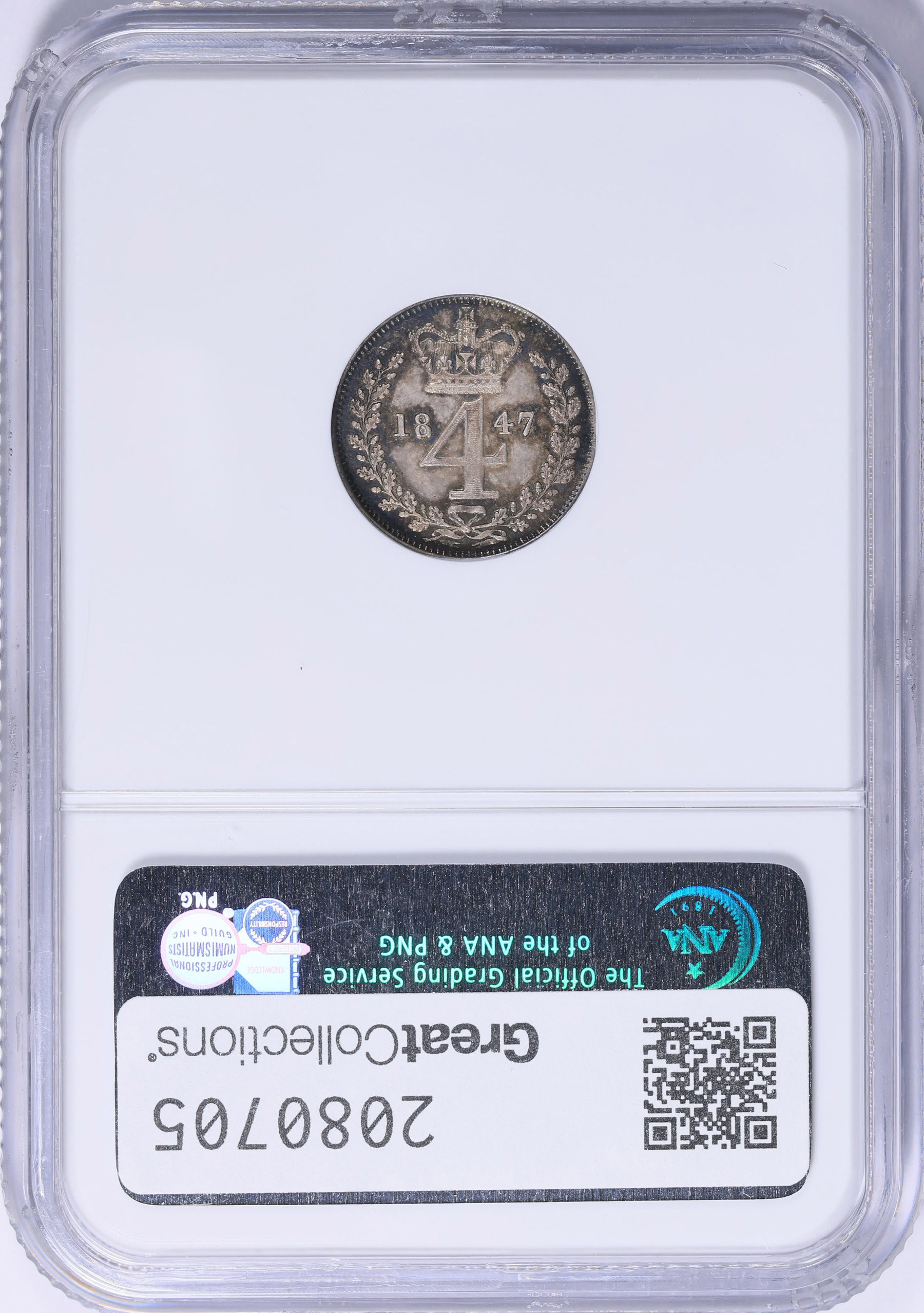 Great Britain 1847 Silver Maundy 4 Pence KM-732 NGC MS-63 (Toned) (Item ...