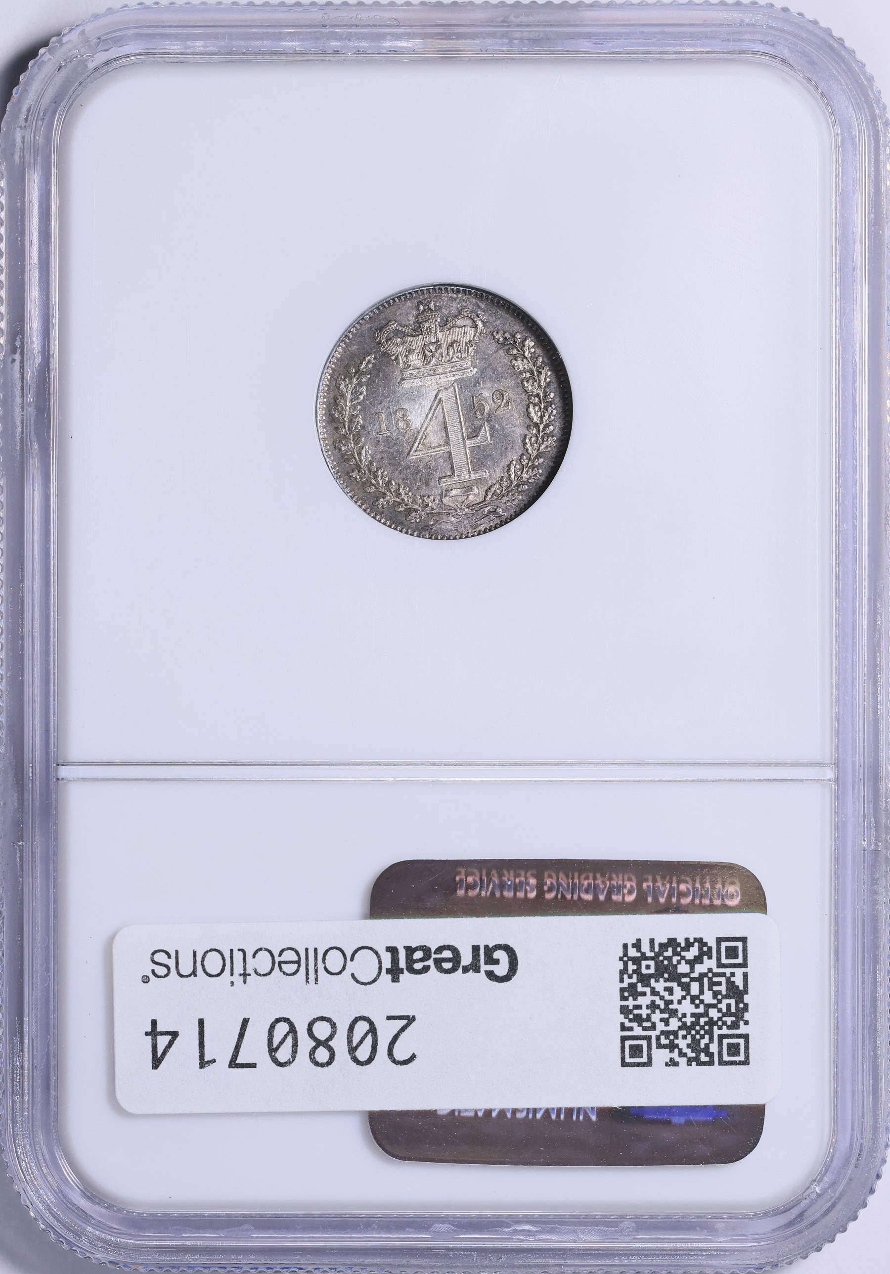 Great Britain 1852 Silver Maundy 4 Pence KM-732 NGC MS-63 (Item 2080714 ...