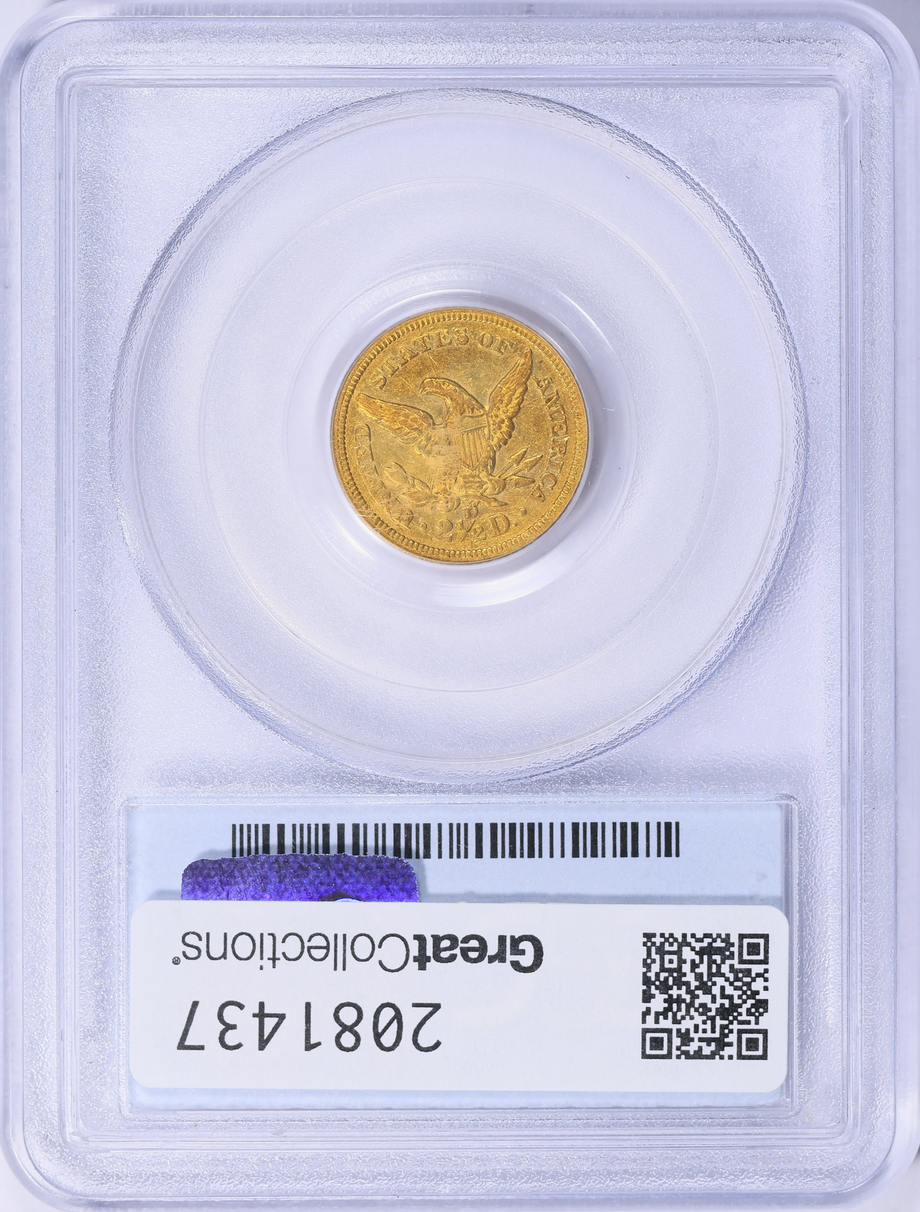 1840-D Liberty Gold Quarter Eagle PCGS AU-50 (Item 2081437 ...