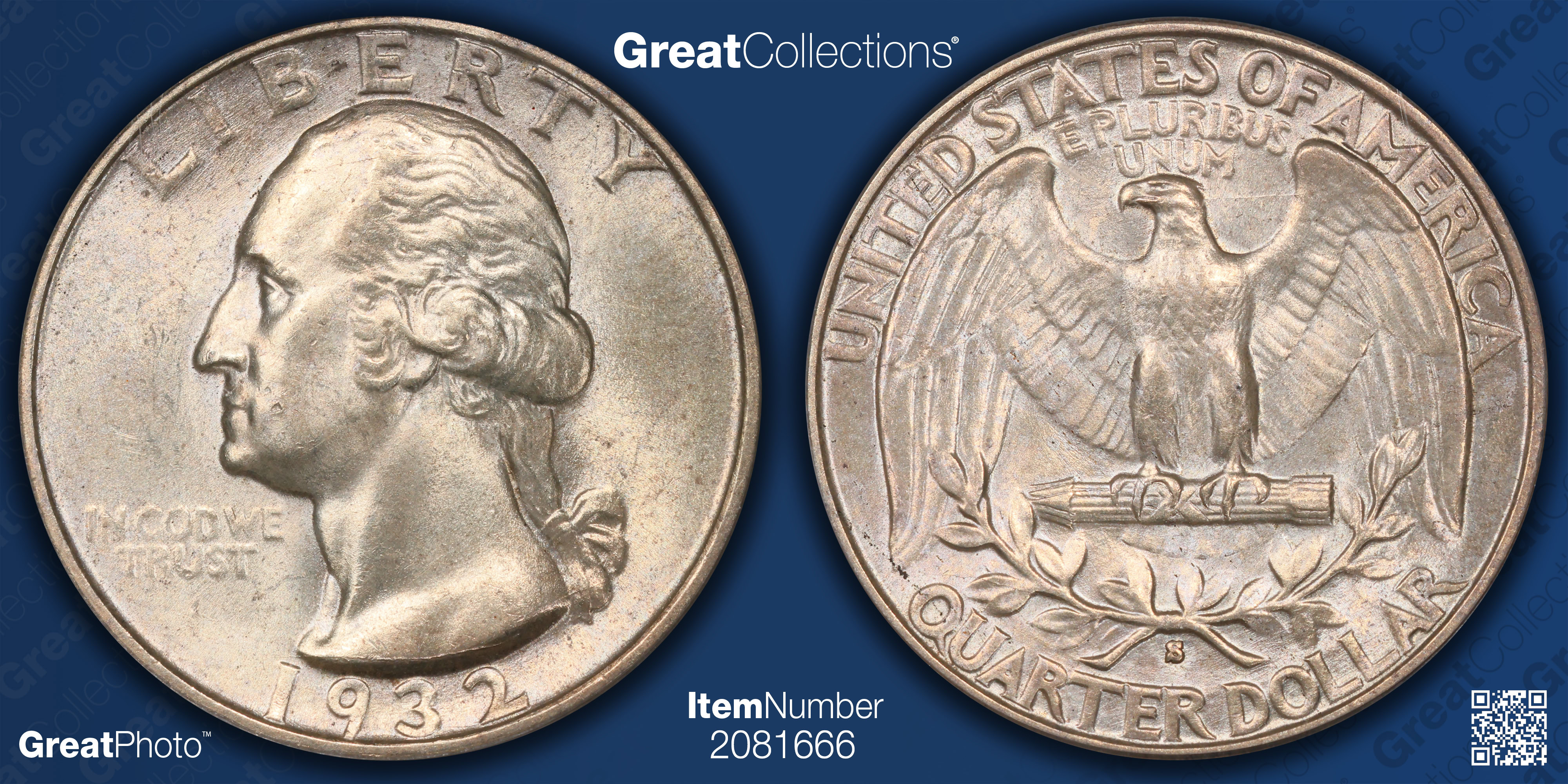 1932-S Washington Quarter PCGS MS-63 (CAC Green) (Item 2081666 ...