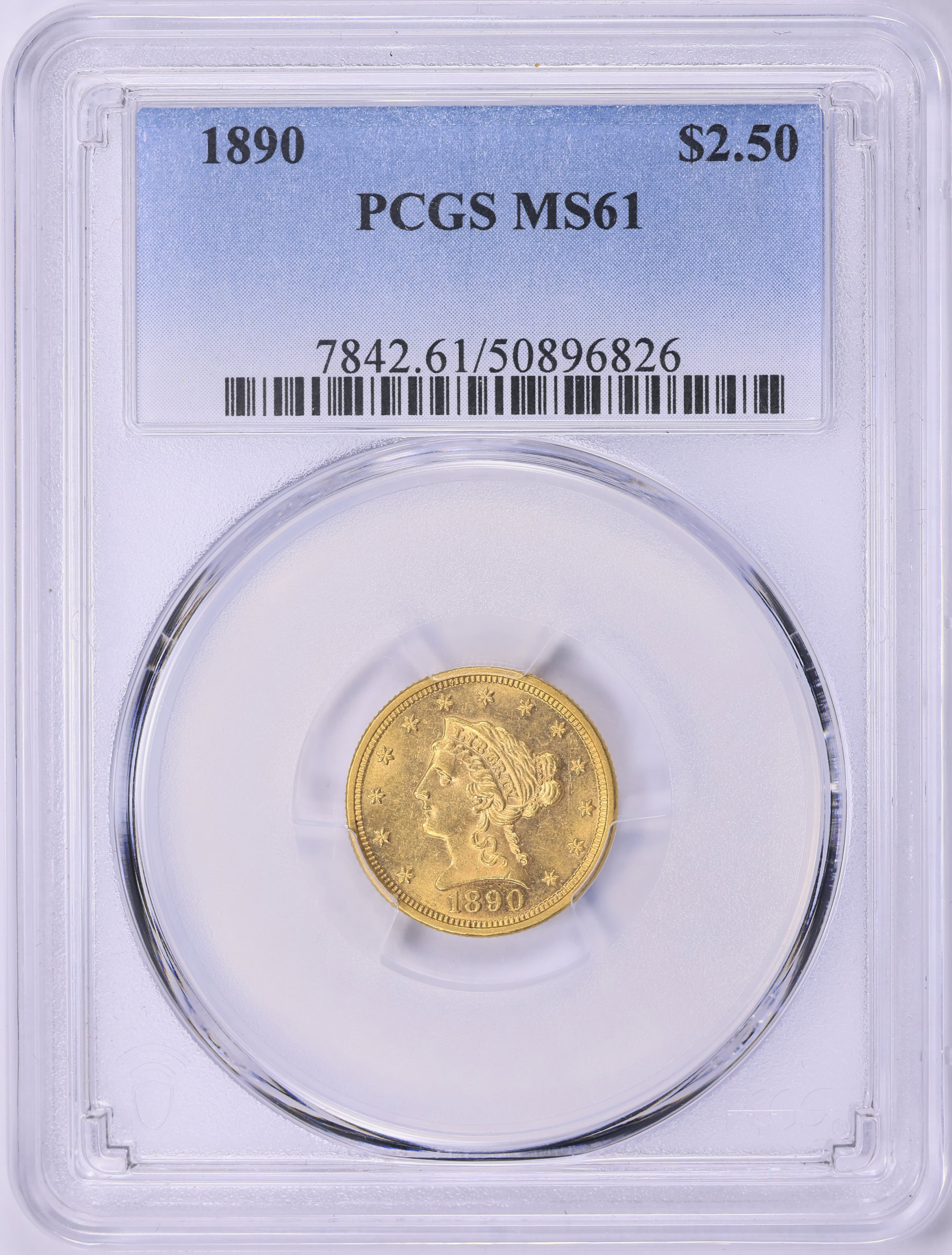1890 Liberty Gold Quarter Eagle PCGS MS-61 (Item 2082506 ...