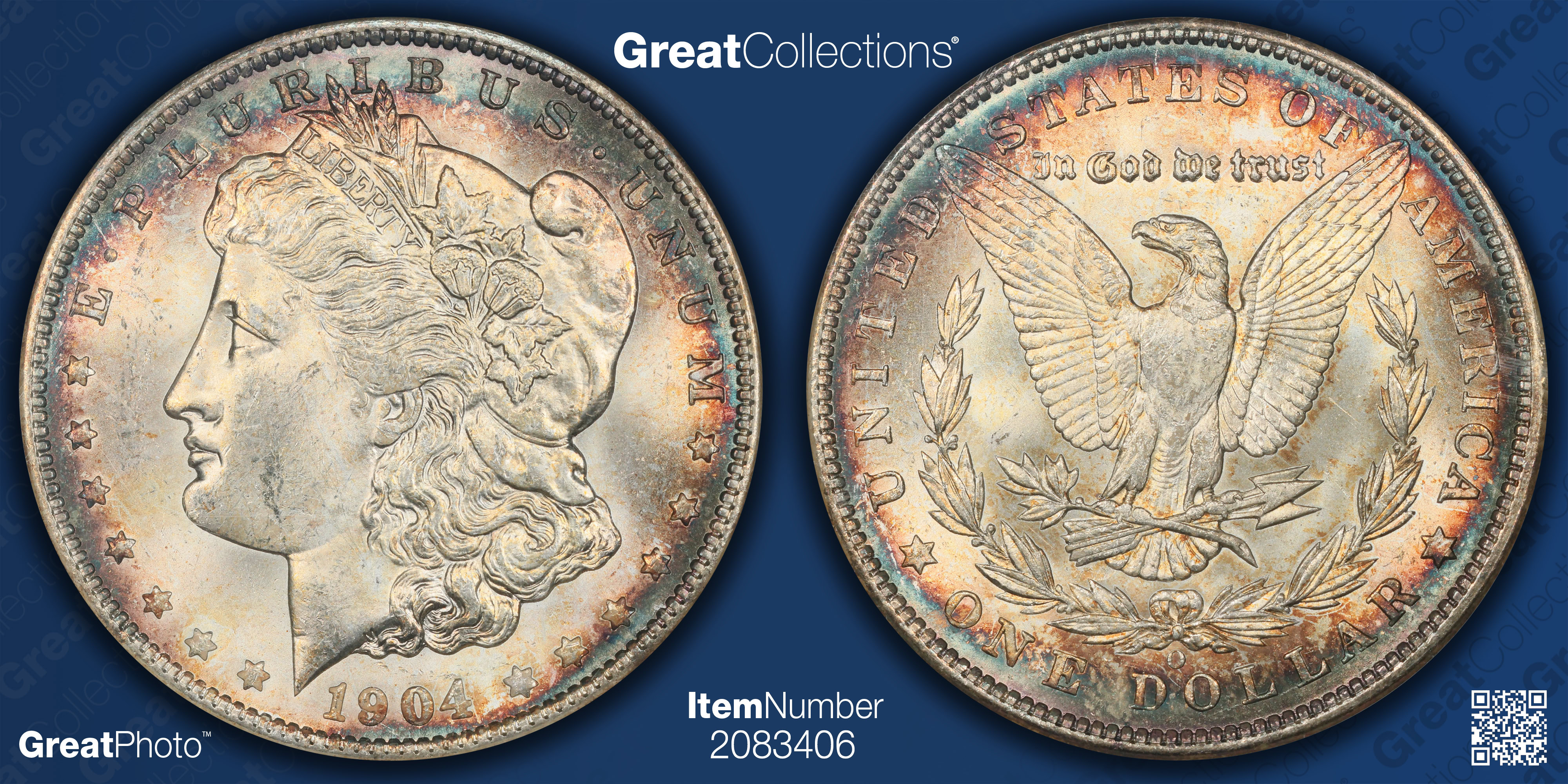 1904-O Morgan Silver Dollar ANACS MS-63 OH (Toned) (Item 2083406 ...