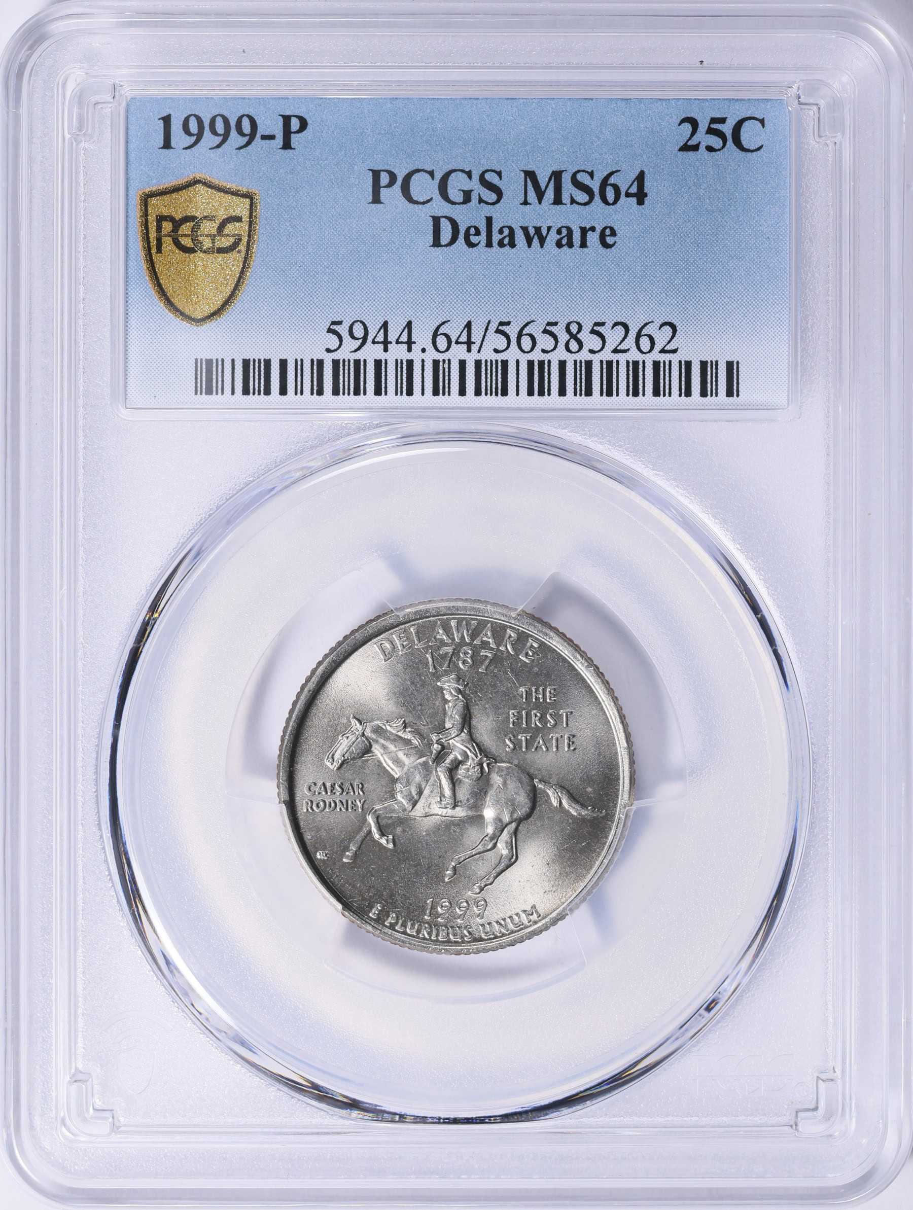 1999-P State Quarter Delaware PCGS MS-64 (Item 2083664 ...