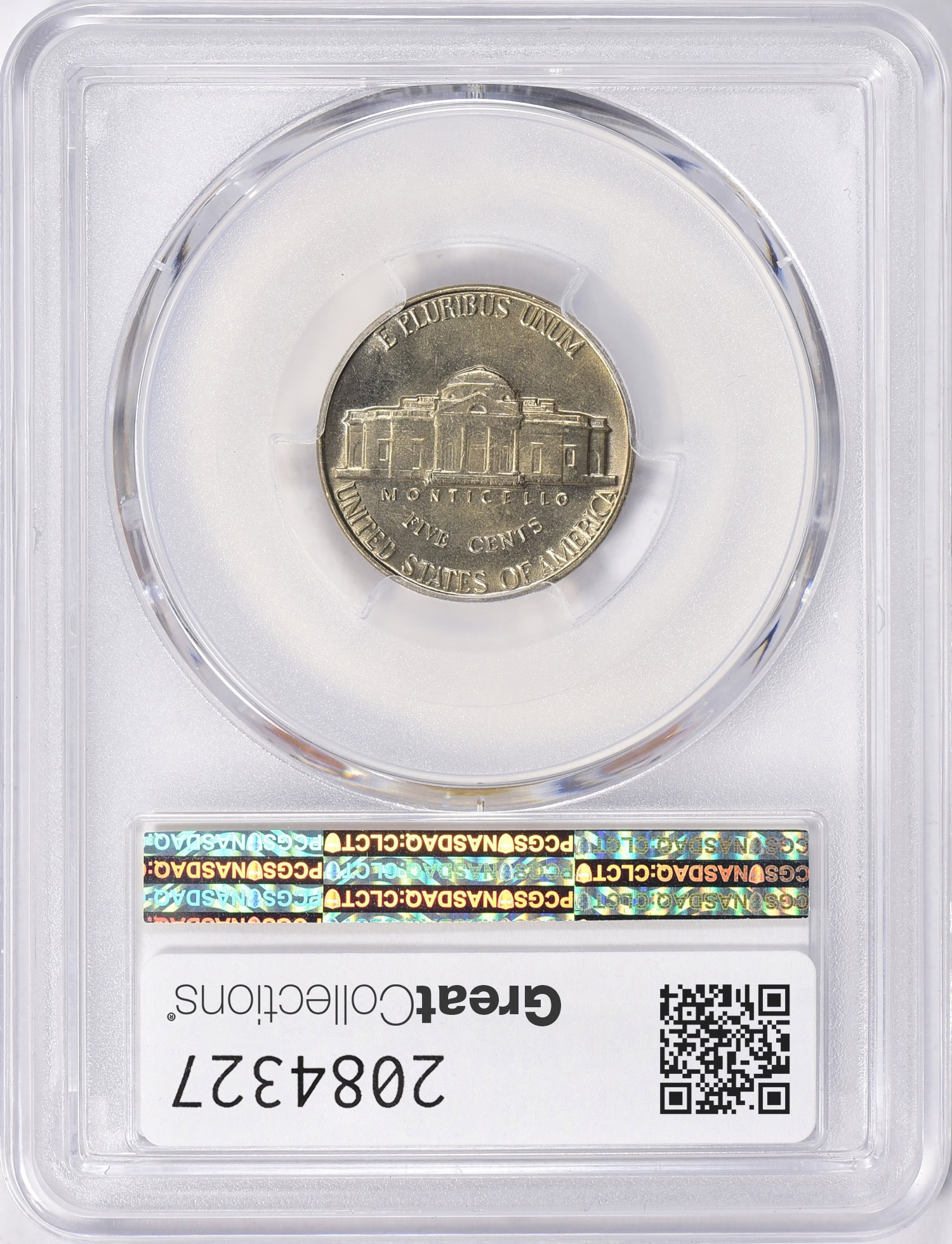 1962 Jefferson Nickel PCGS MS-66 FS (Item 2084327) | GreatCollections ...