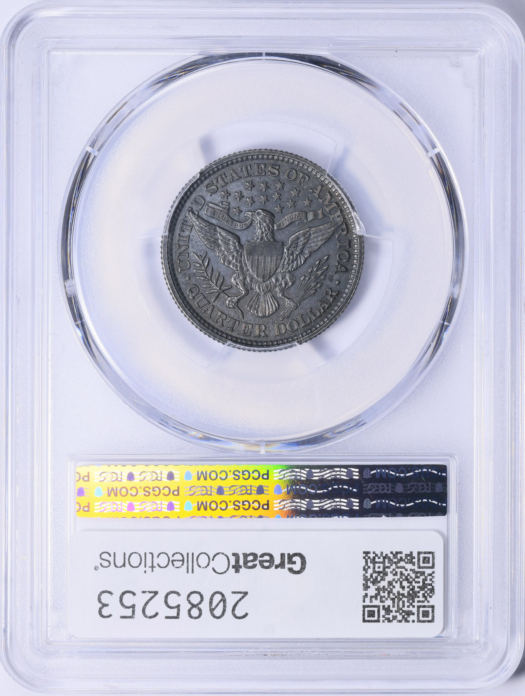 1892 Barber Quarter PCGS Proof-62 (Toned) (Item 2085253 ...