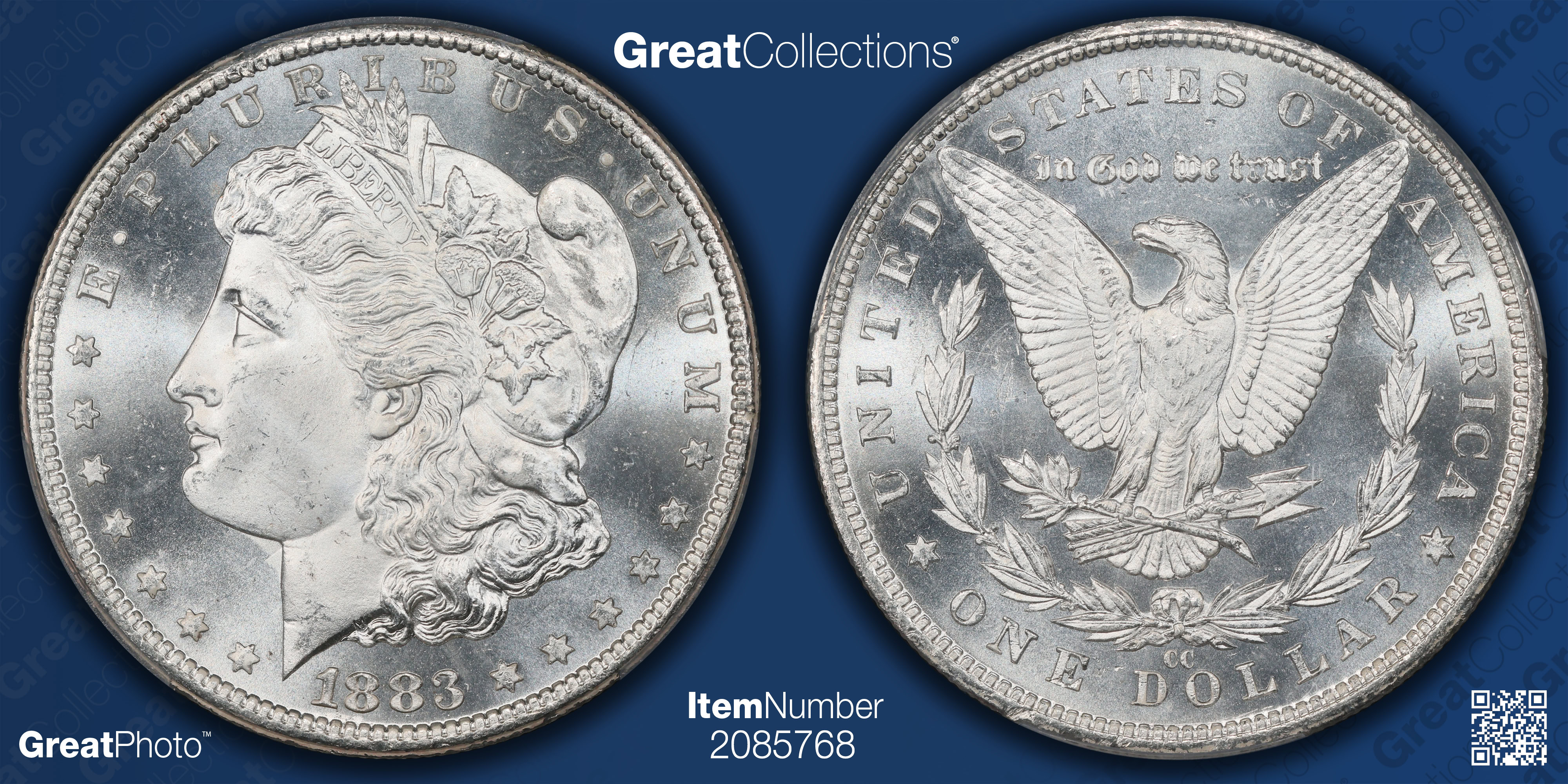 1883-CC Morgan Silver Dollar PCGS MS-66 PL (CAC Green) (Item 2085768 ...