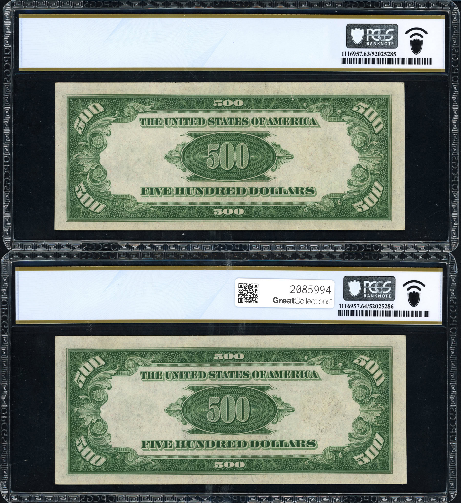 Fr. 2202-G (GA Block) 1934A $500 Chicago Federal Reserve Notes ...