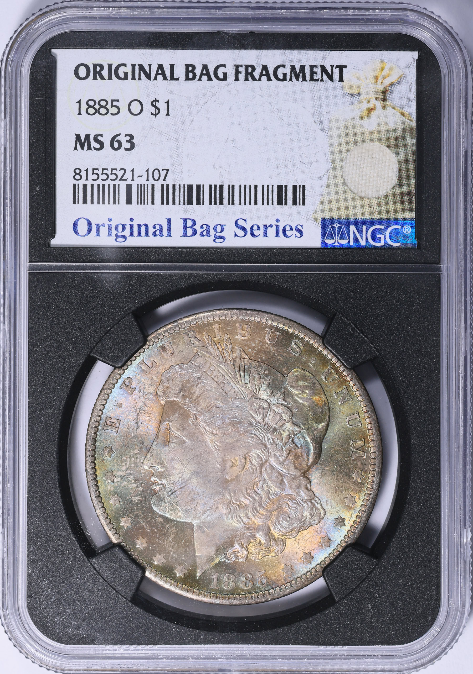 1885-O Morgan Silver Dollar NGC MS-63 (Black Retro Holder) (Original ...