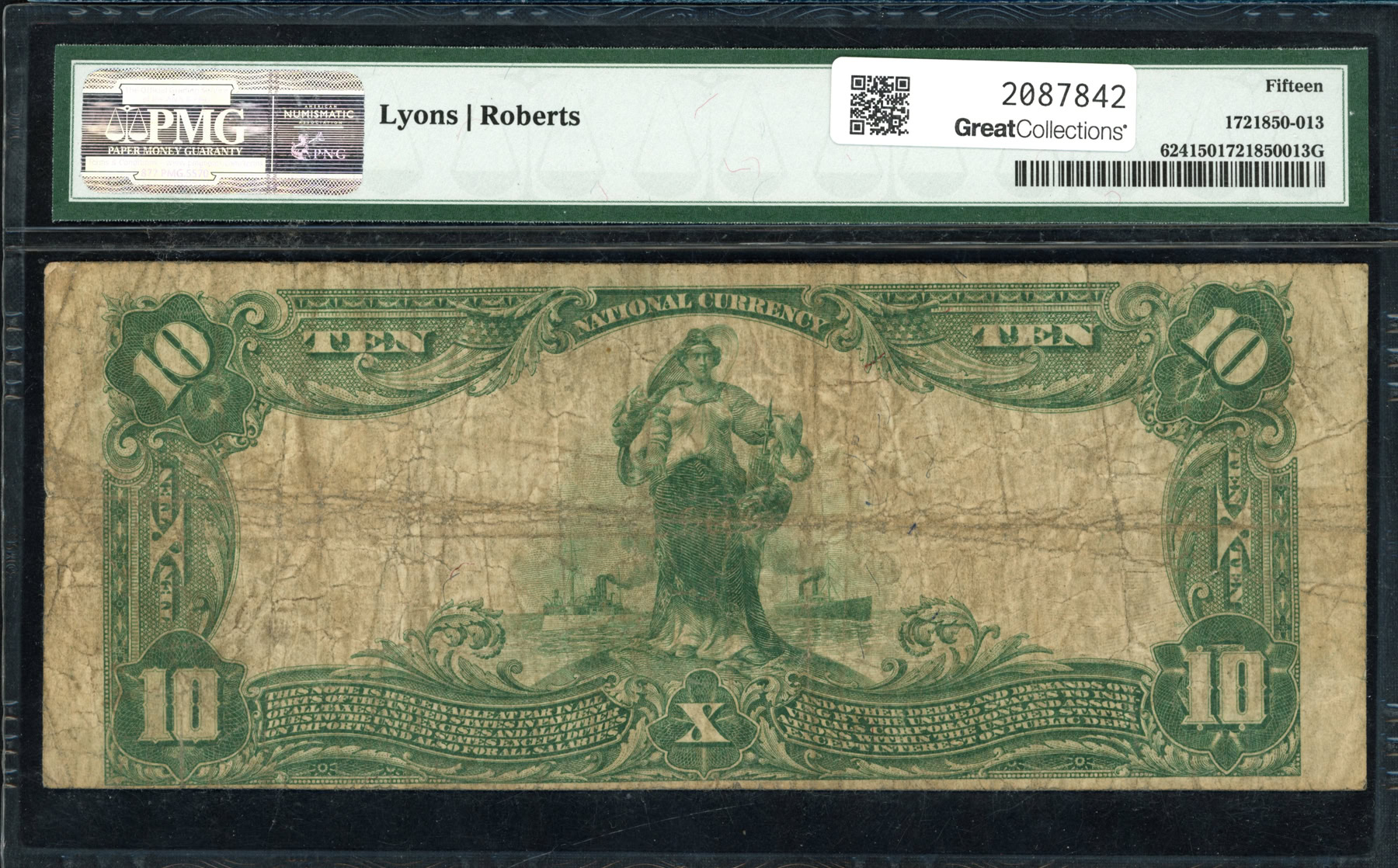 Fr. 624 Birmingham, Alabama 1902 $10 Plain Back Note The First National ...