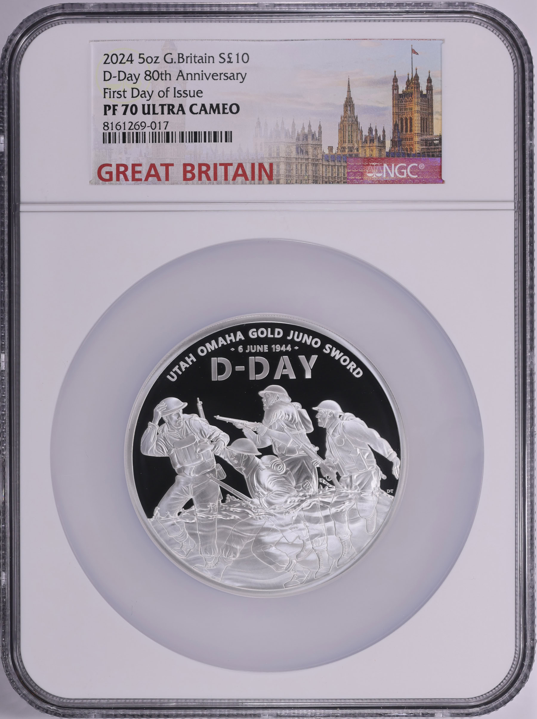 Great Britain 2024 Silver £10 D-Day 80th Anniversary First Day of Issue ...