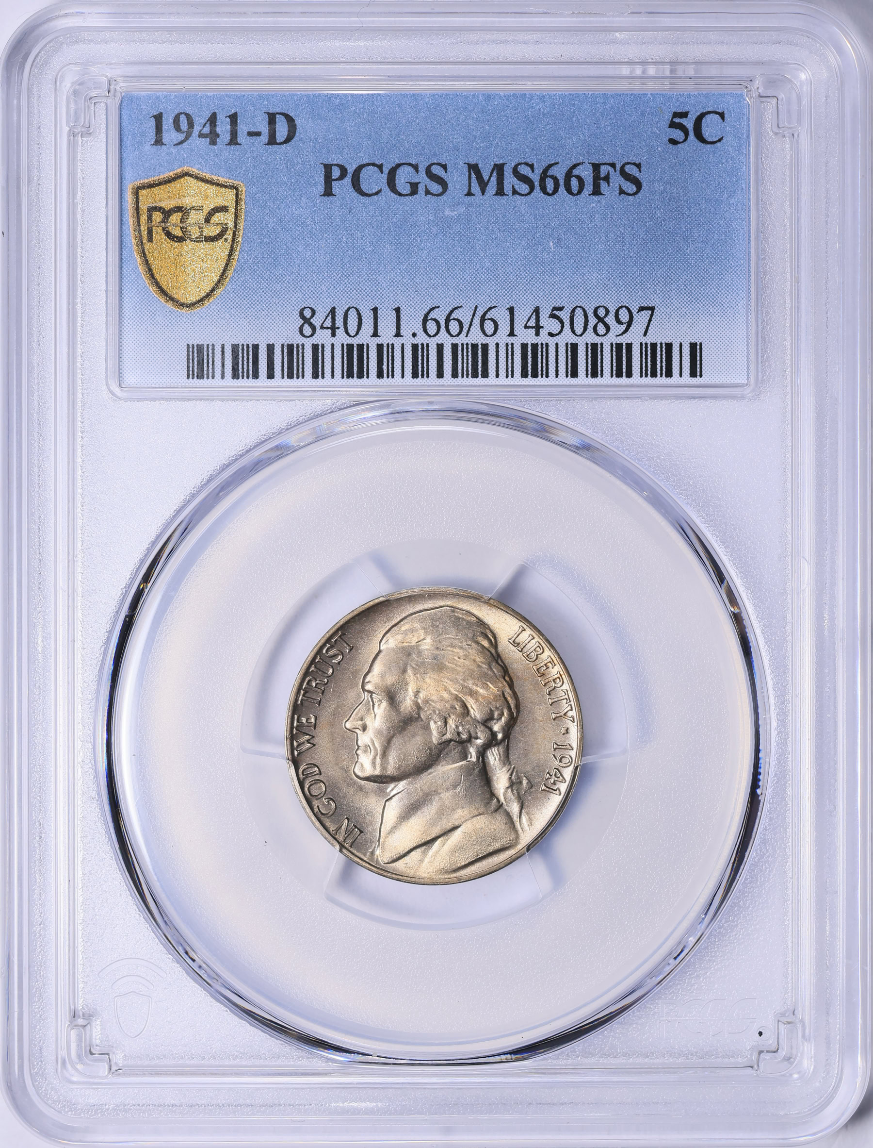 1941-D Jefferson Nickel PCGS MS-66 FS (Item 2088482) | GreatCollections ...