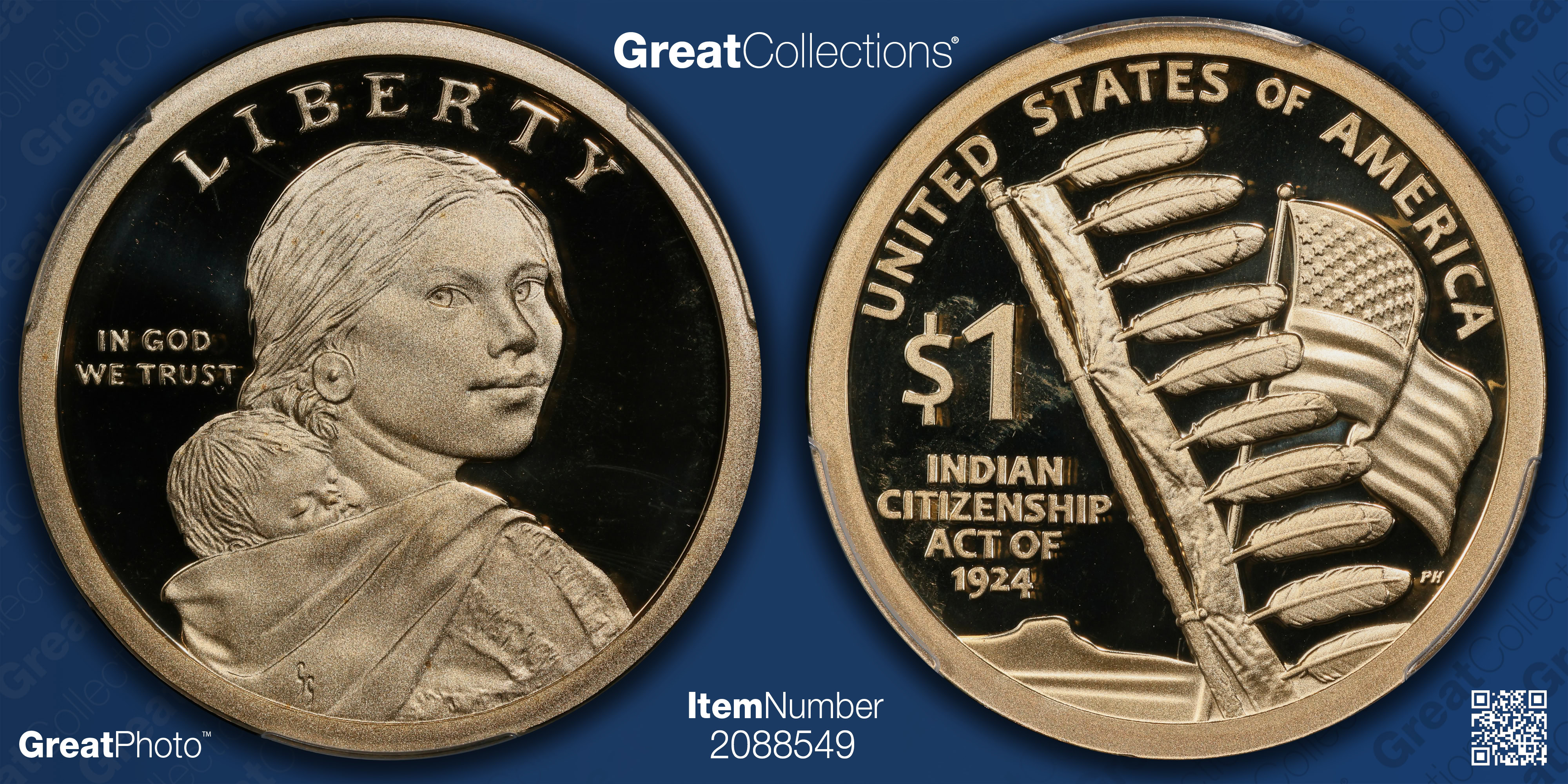 2024-S Sacagawea Dollar Native American First Strike PCGS Proof-70 DCAM ...
