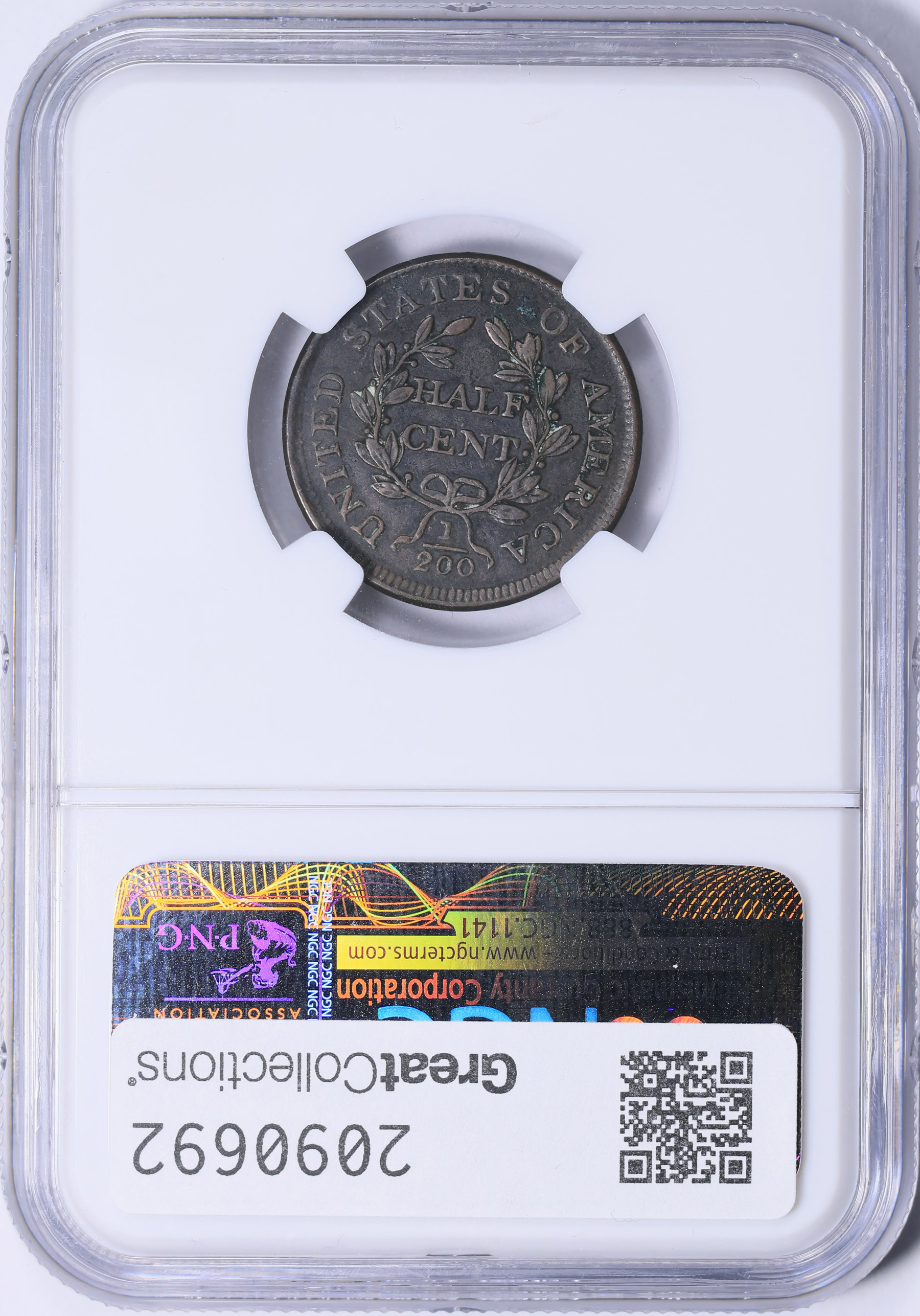 1804 Draped Bust Half Cent NGC XF-40 BN (Item 2090692 ...
