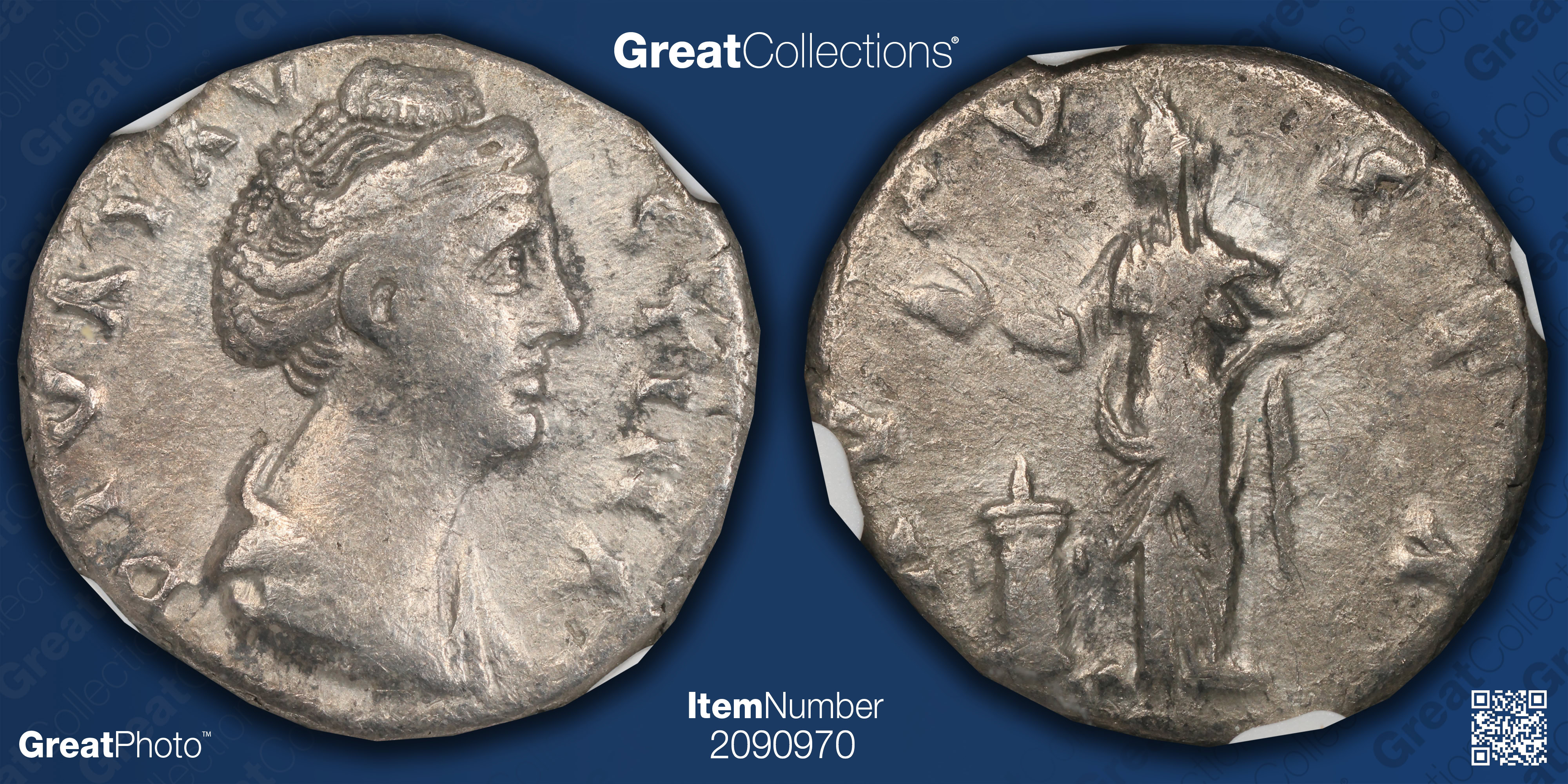 Ancient Roman Empire, Diva Faustina Senior (Died 141) c.A.D. 146-161 AR ...