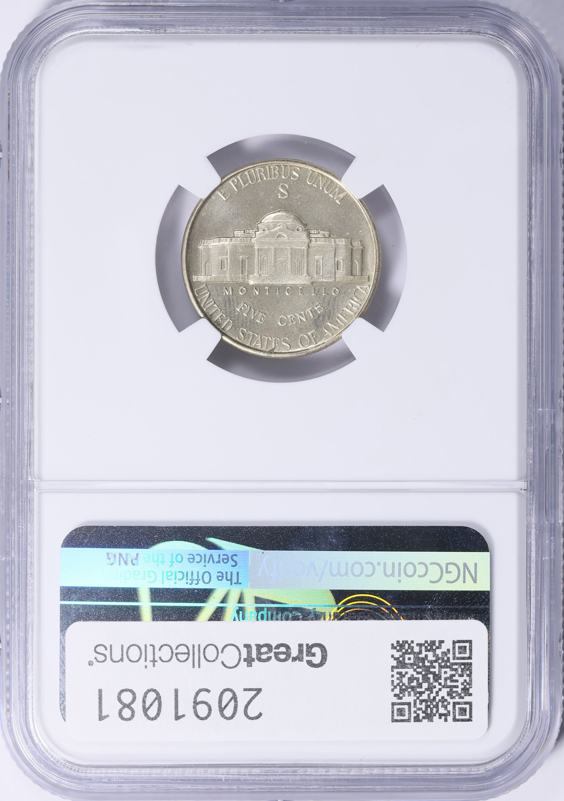 1942-S/S/S Jefferson Nickel FS-501 NGC MS-66 ★ (Bill Fivaz Signed Label ...